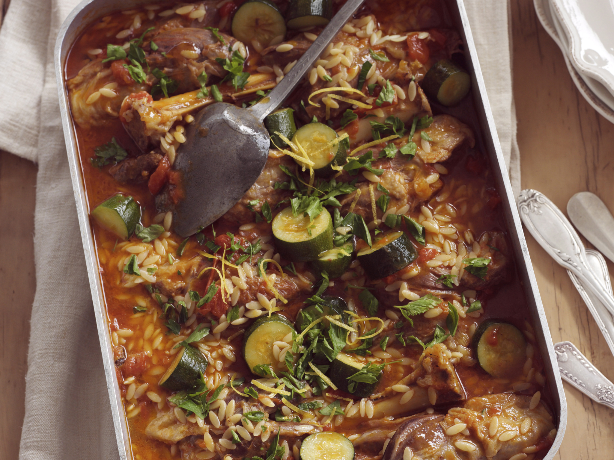 Lamb shanks with risoni and tomato | Women's Weekly Food