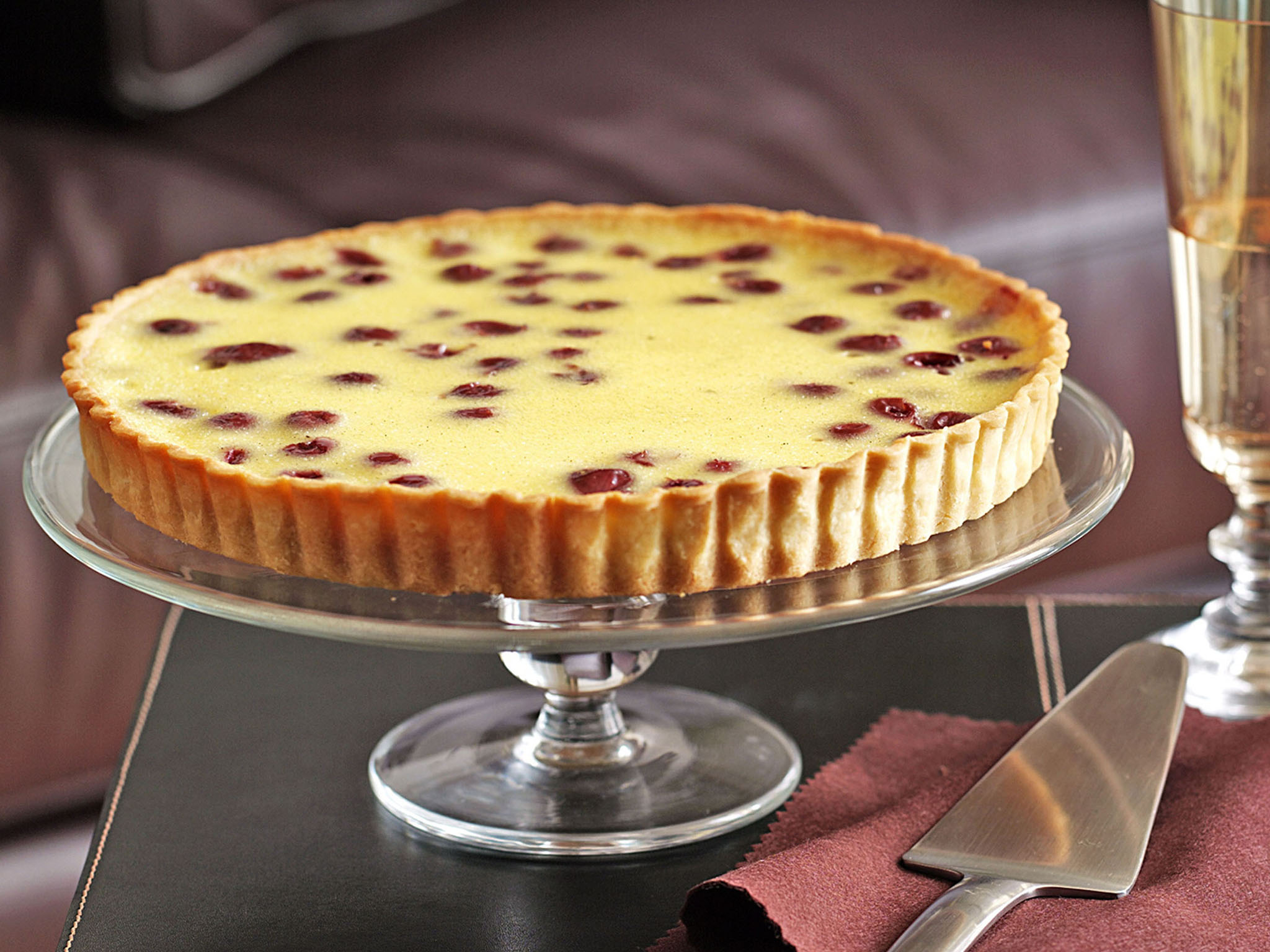Sour cherry custard tart | Women's Weekly Food