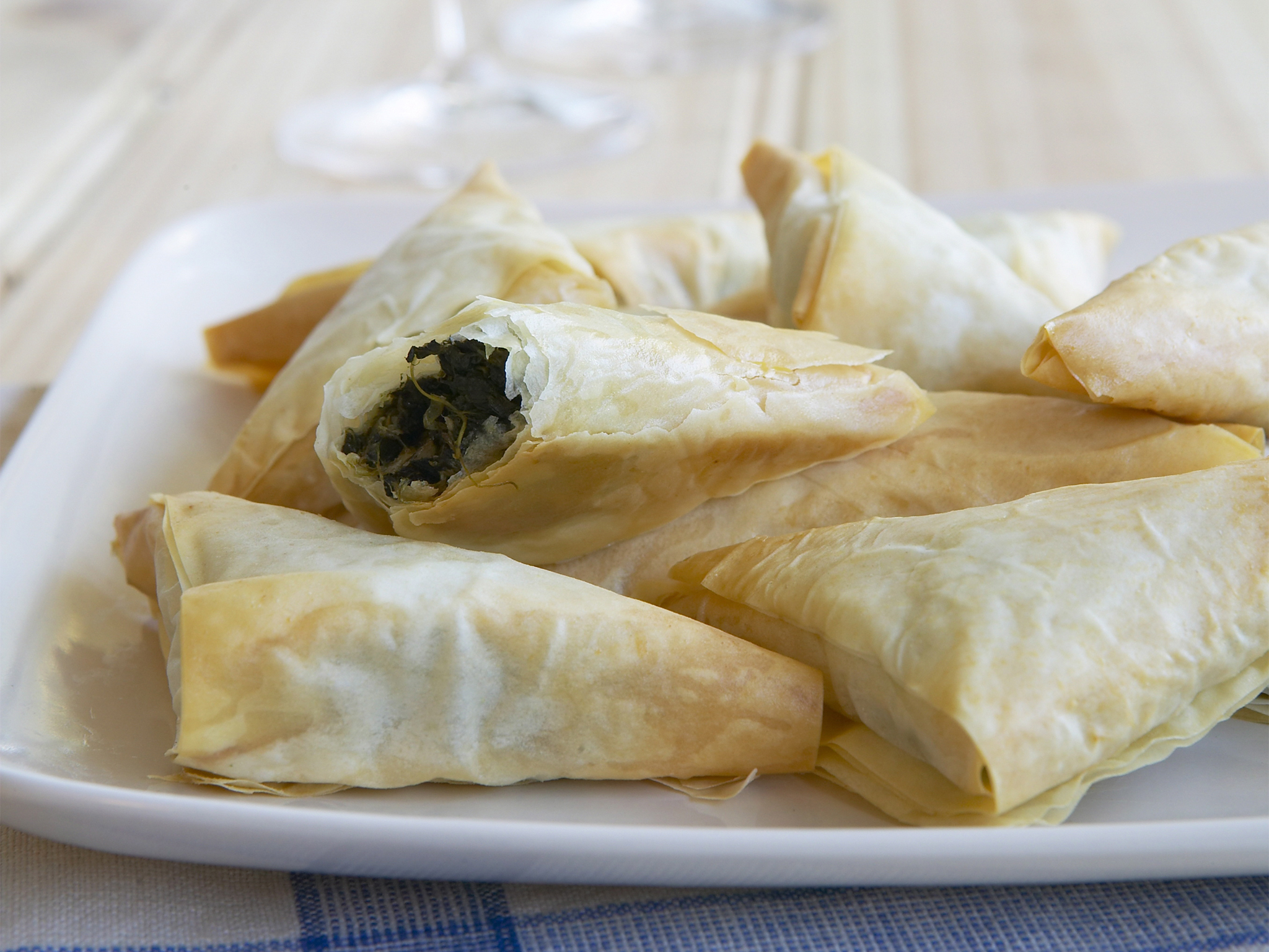 Spanakopita (spinach and feta triangles) | Women's Weekly Food