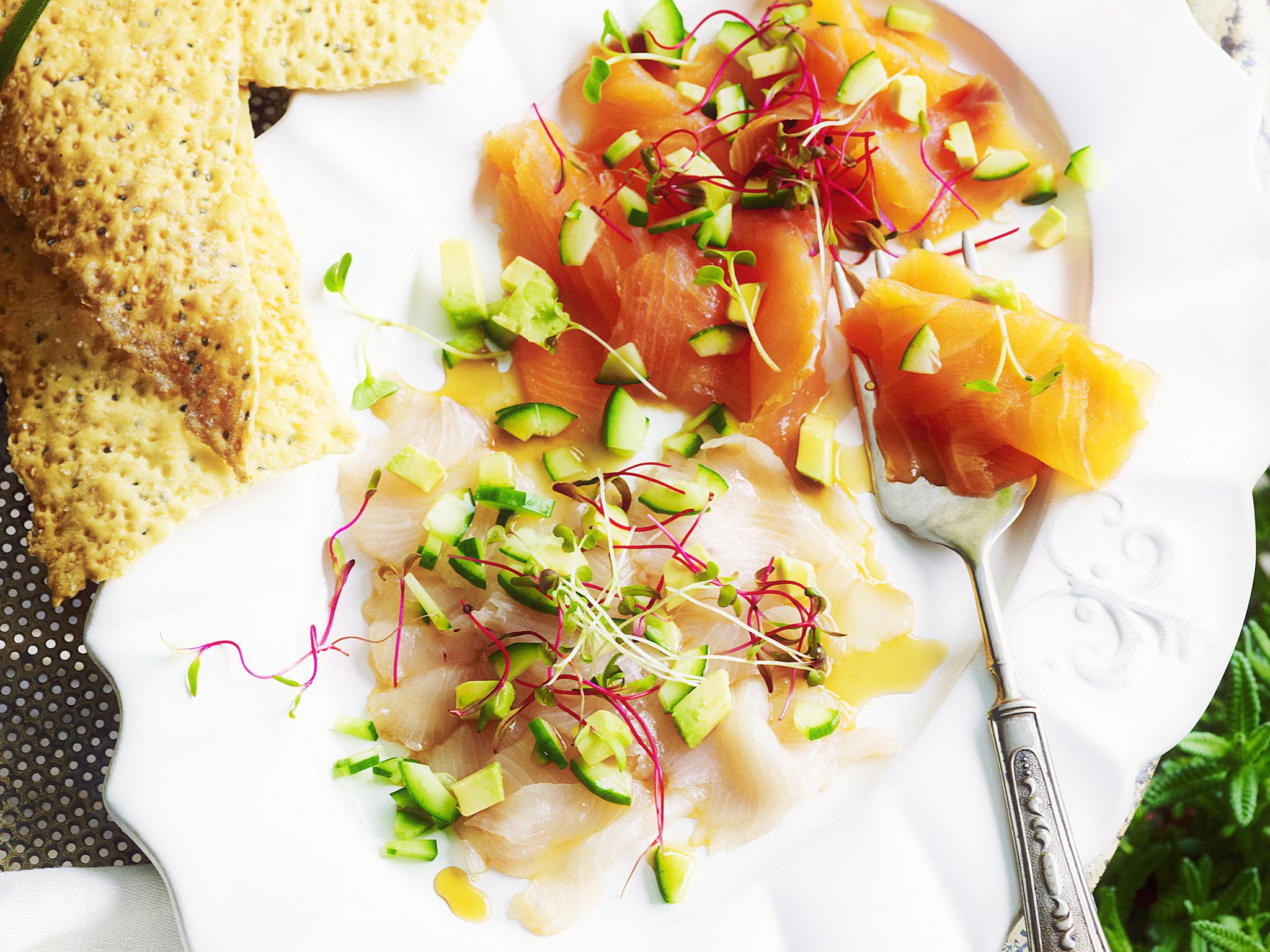 Kingfish carpaccio with tangy dressing | Women's Weekly Food