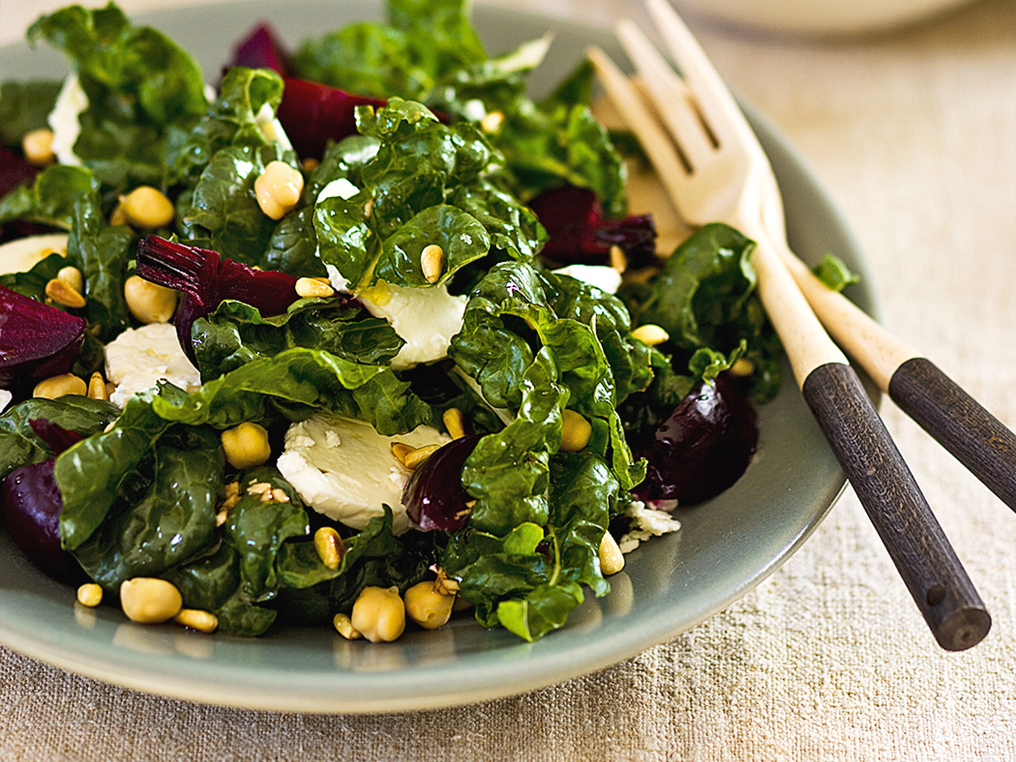 Silverbeet, beetroot and sheep's milk feta salad | Women's Weekly Food