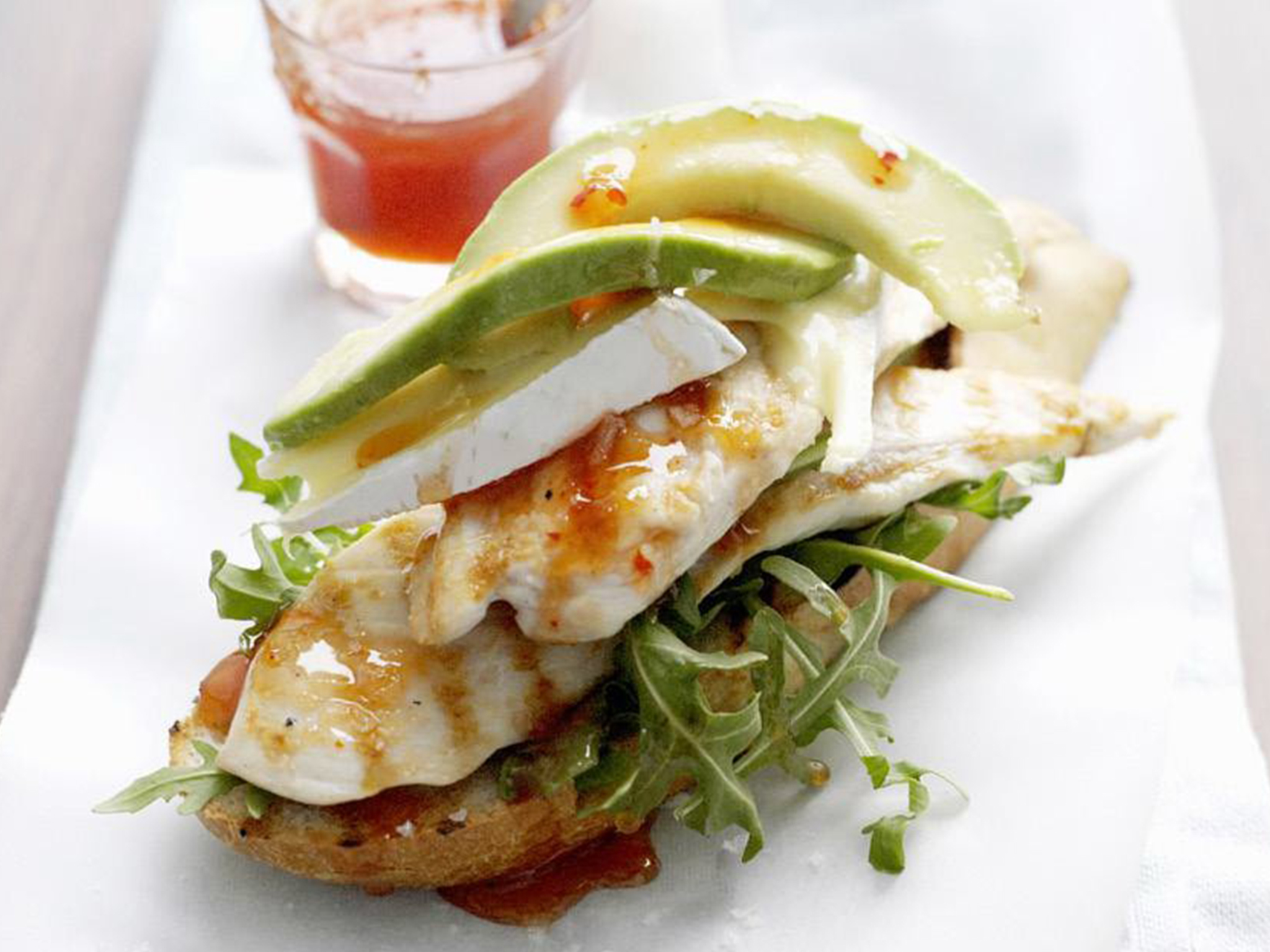 Grilled chicken, brie and avocado on ciabatta | Women's Weekly Food