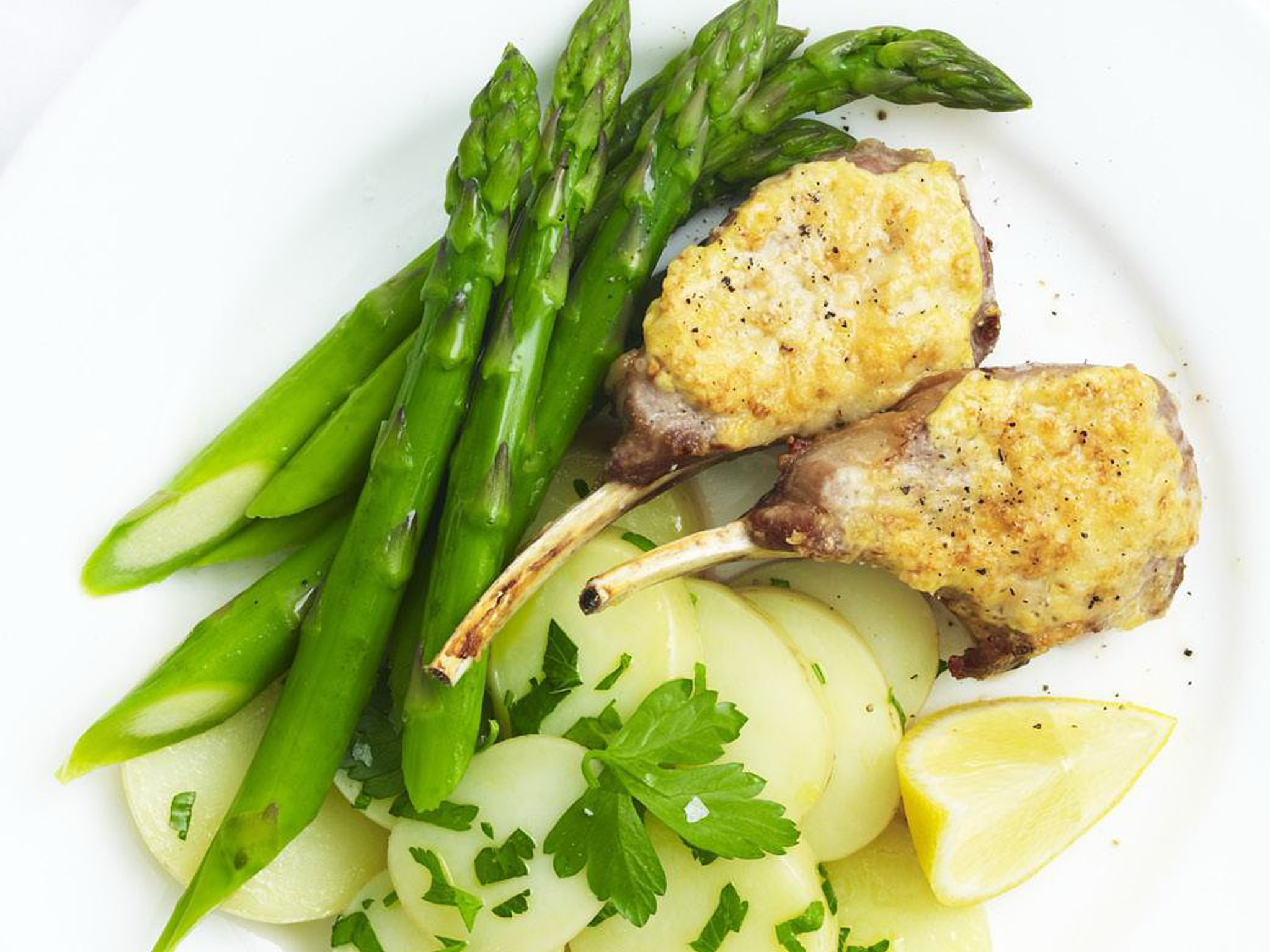 Mustard & parmesan-crusted lamb cutlets | Women's Weekly Food