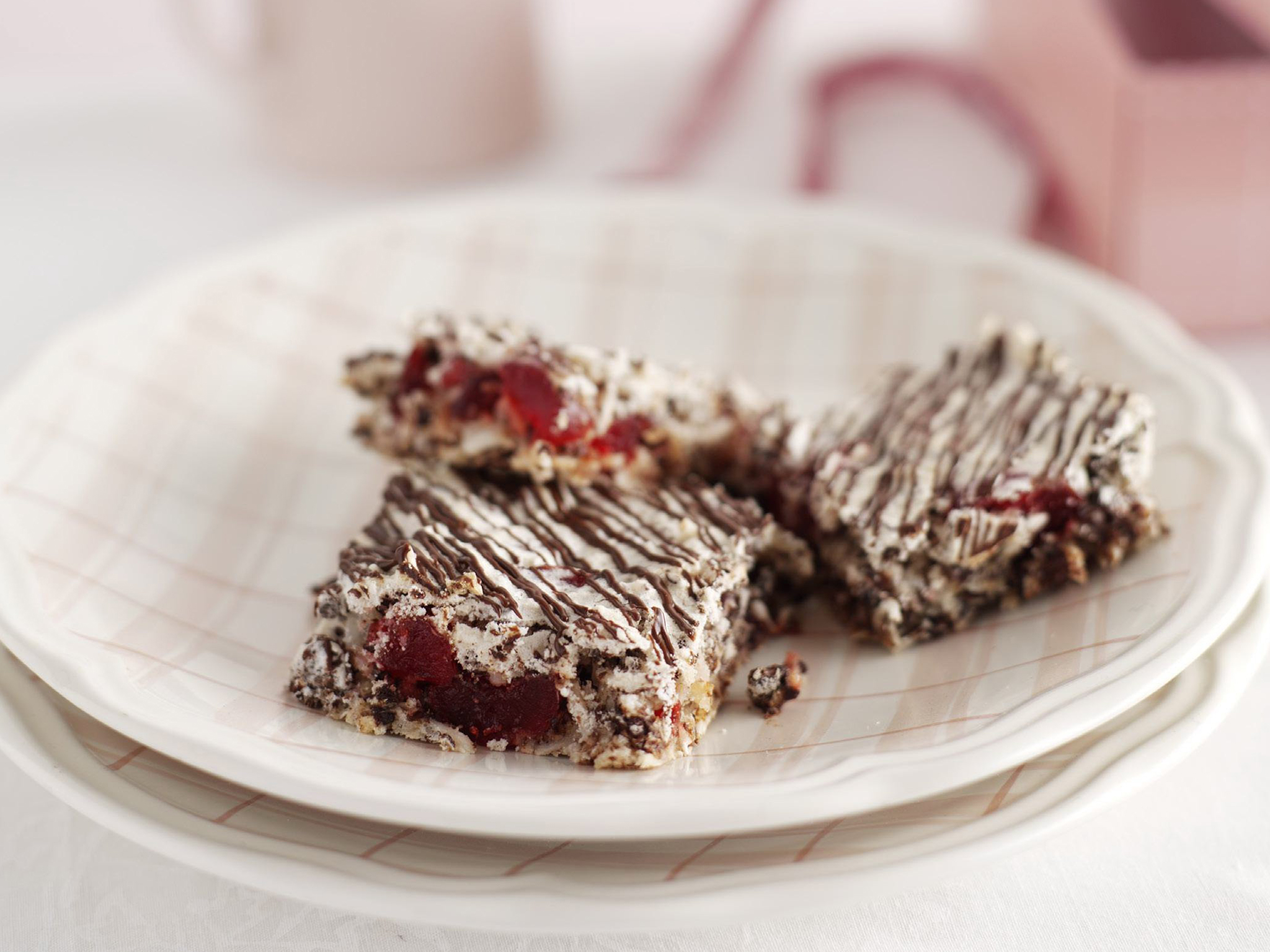 Choc-cherry macaroon slice | Women's Weekly Food