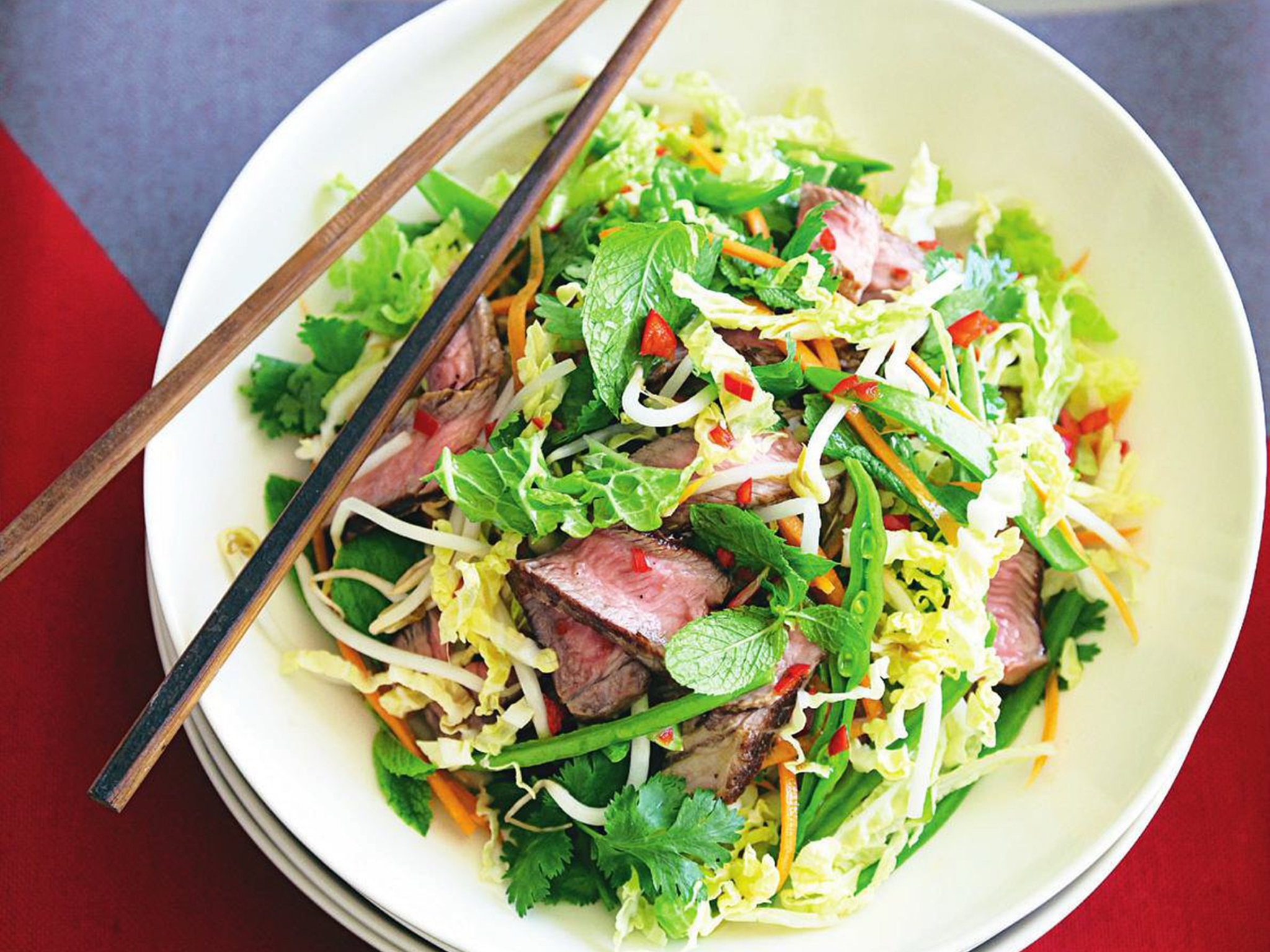 Beef & crunchy wombok salad | Women's Weekly Food