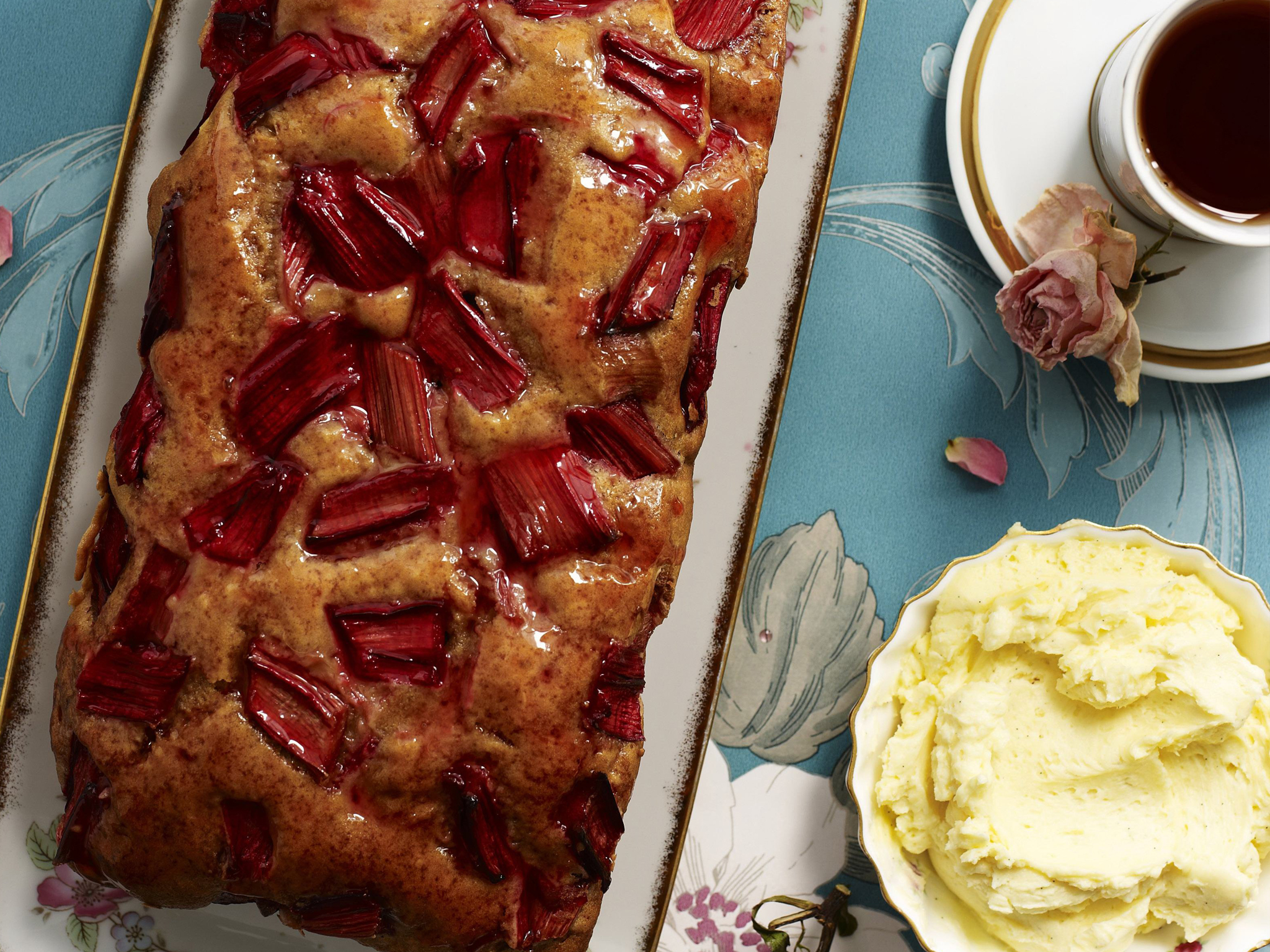 Rhubarb bread with vanilla bean butter | Women's Weekly Food