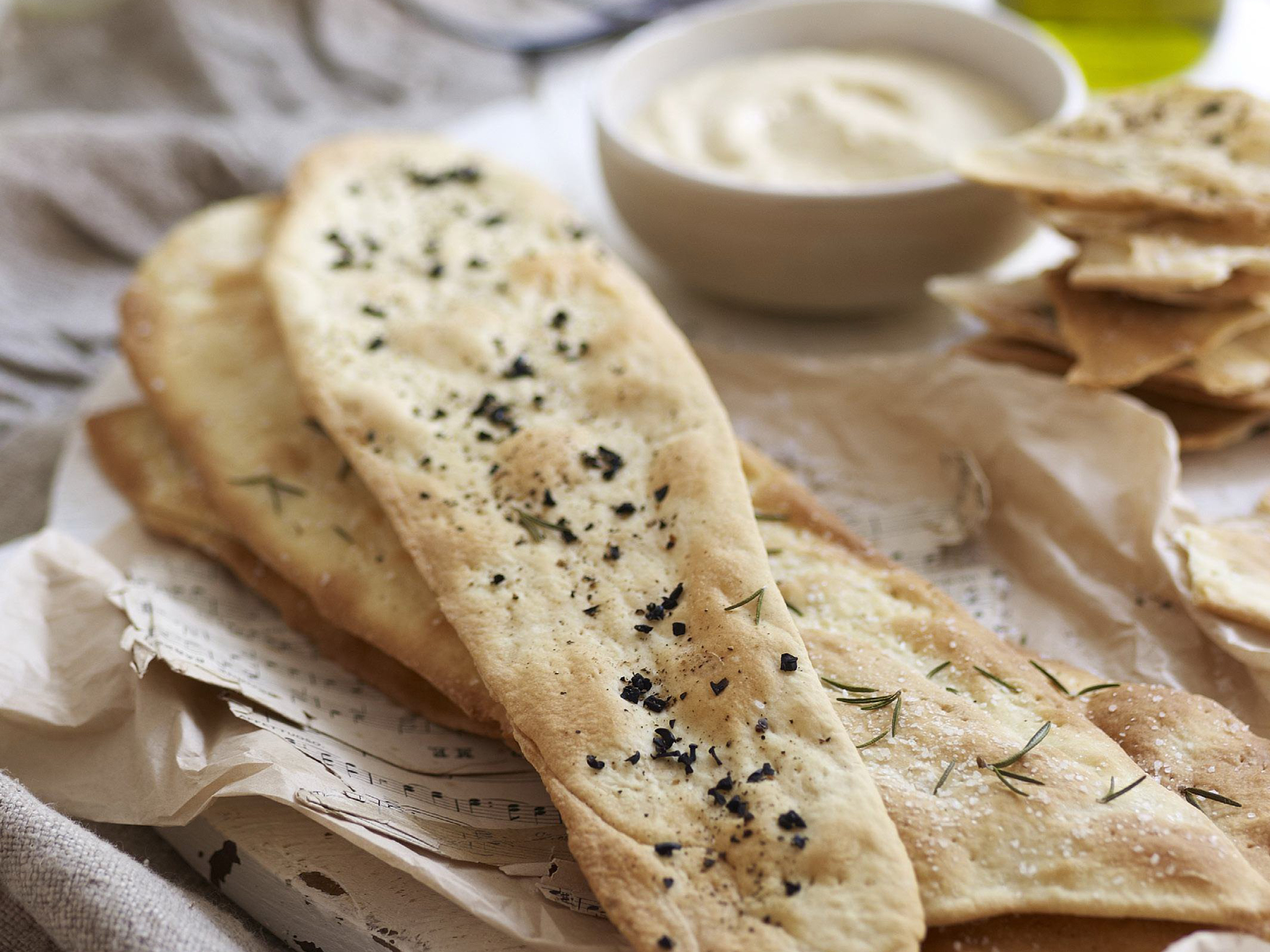 Crisp savoury bread sheets | Women's Weekly Food