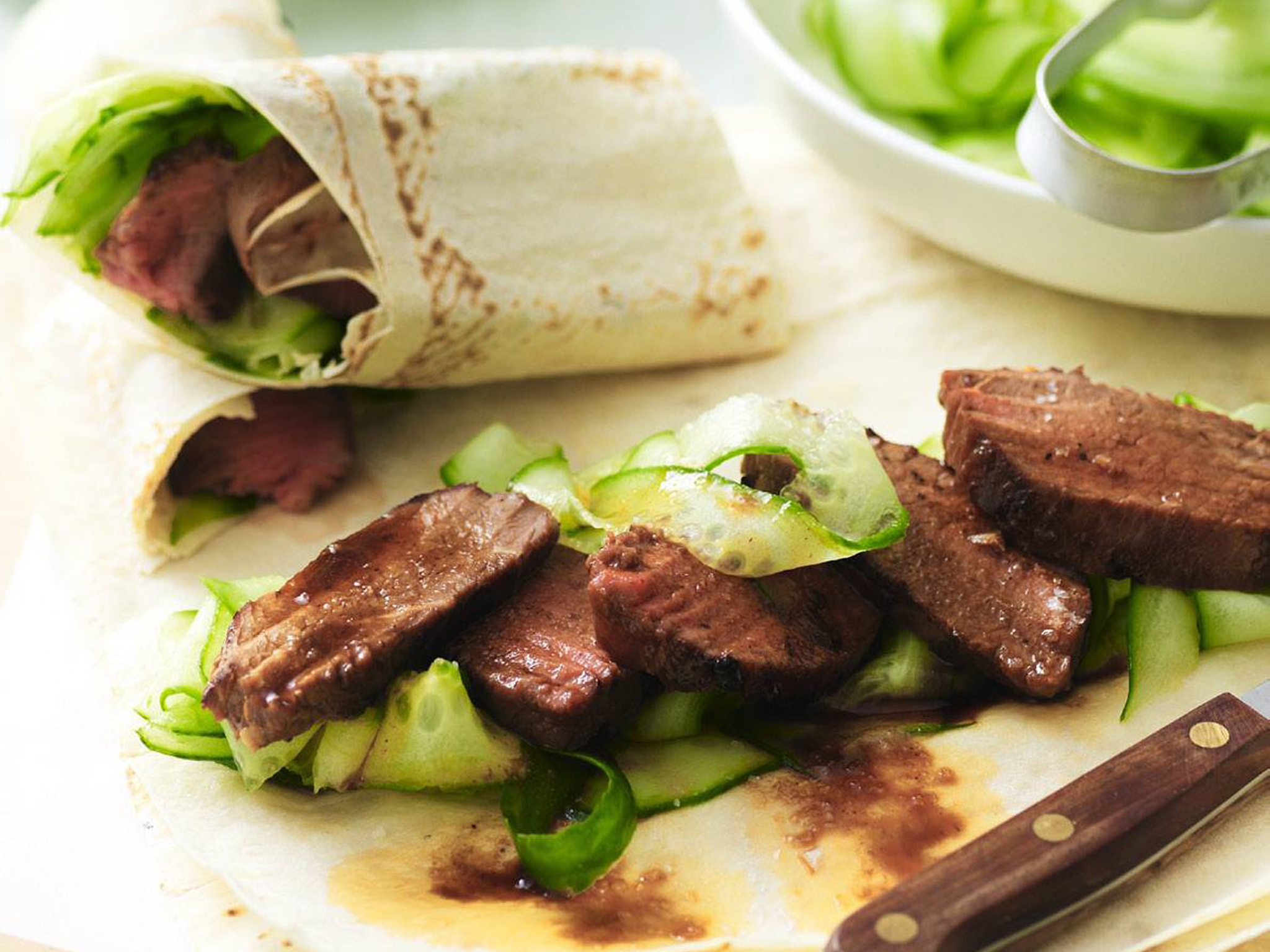 Hoisin lamb wraps with cucumber | Women's Weekly Food
