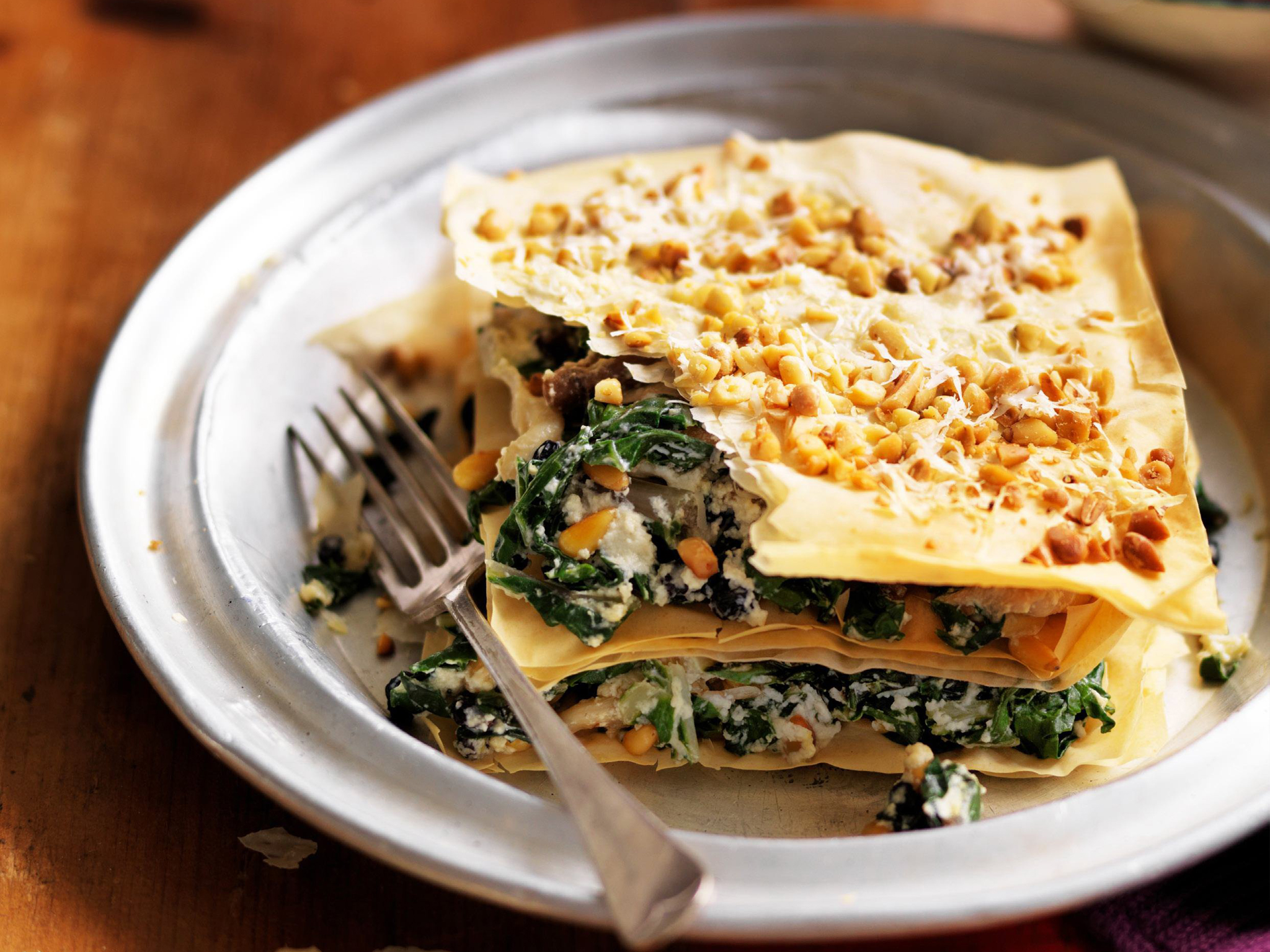 Silverbeet & porcini fillo stacks | Women's Weekly Food