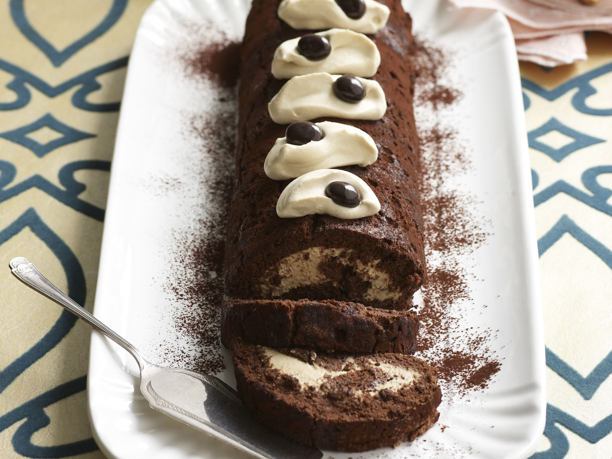 Flourless chocolate roulade with espresso cream | Women's Weekly Food