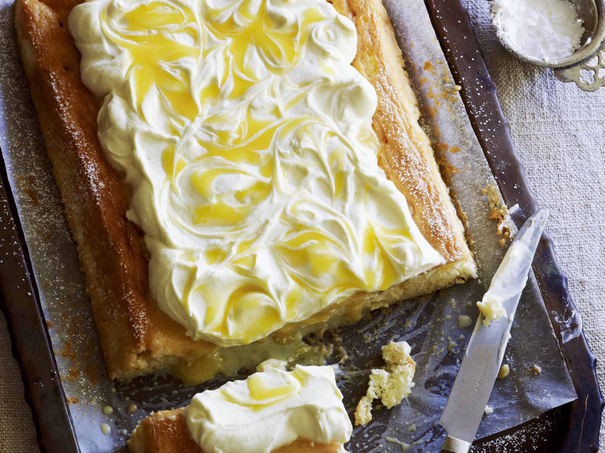 Three-milk cake with lemon curd and cream | Women's Weekly Food