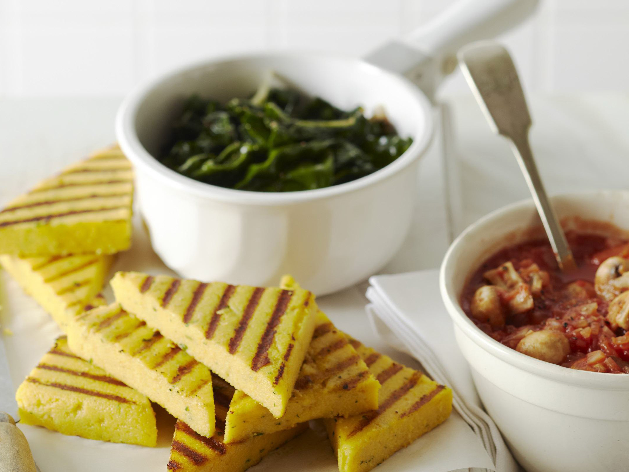 Polenta with quick spinach sauté | Women's Weekly Food