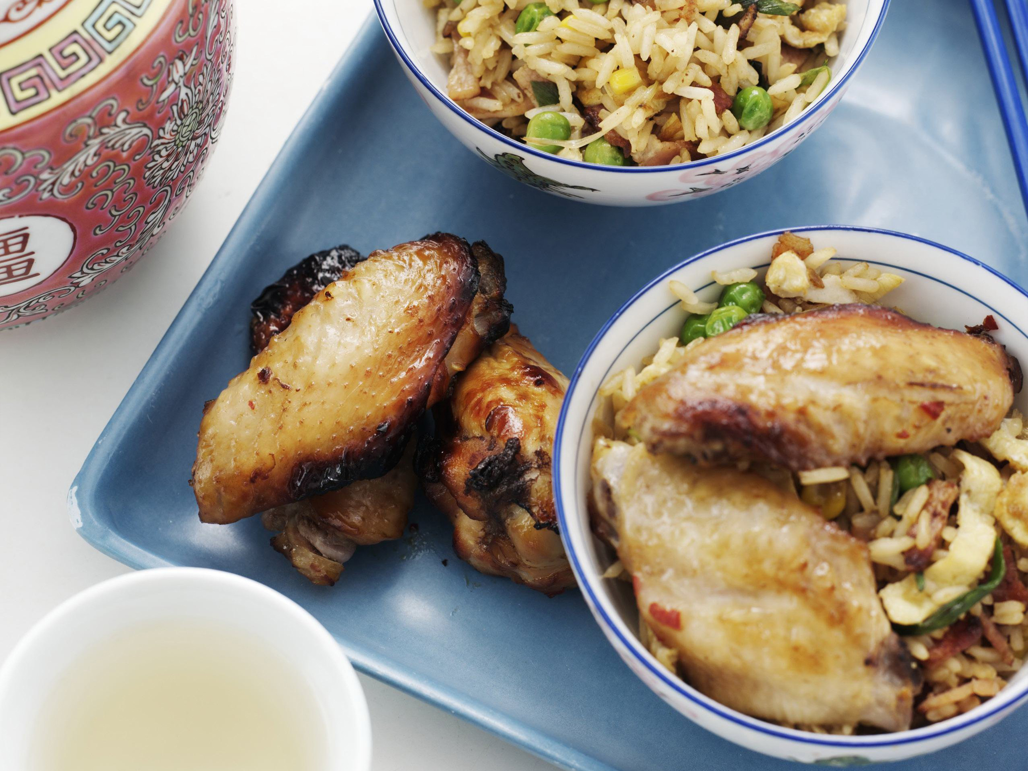 Chinese barbecued wings with fried rice | Women's Weekly Food