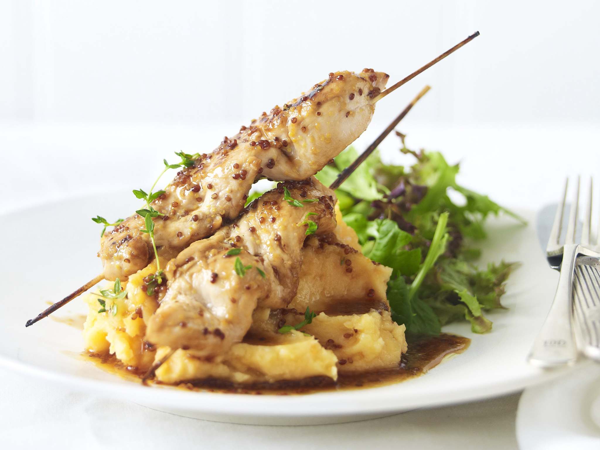 Honey-mustard chicken with potato kumara mash | Women's Weekly Food
