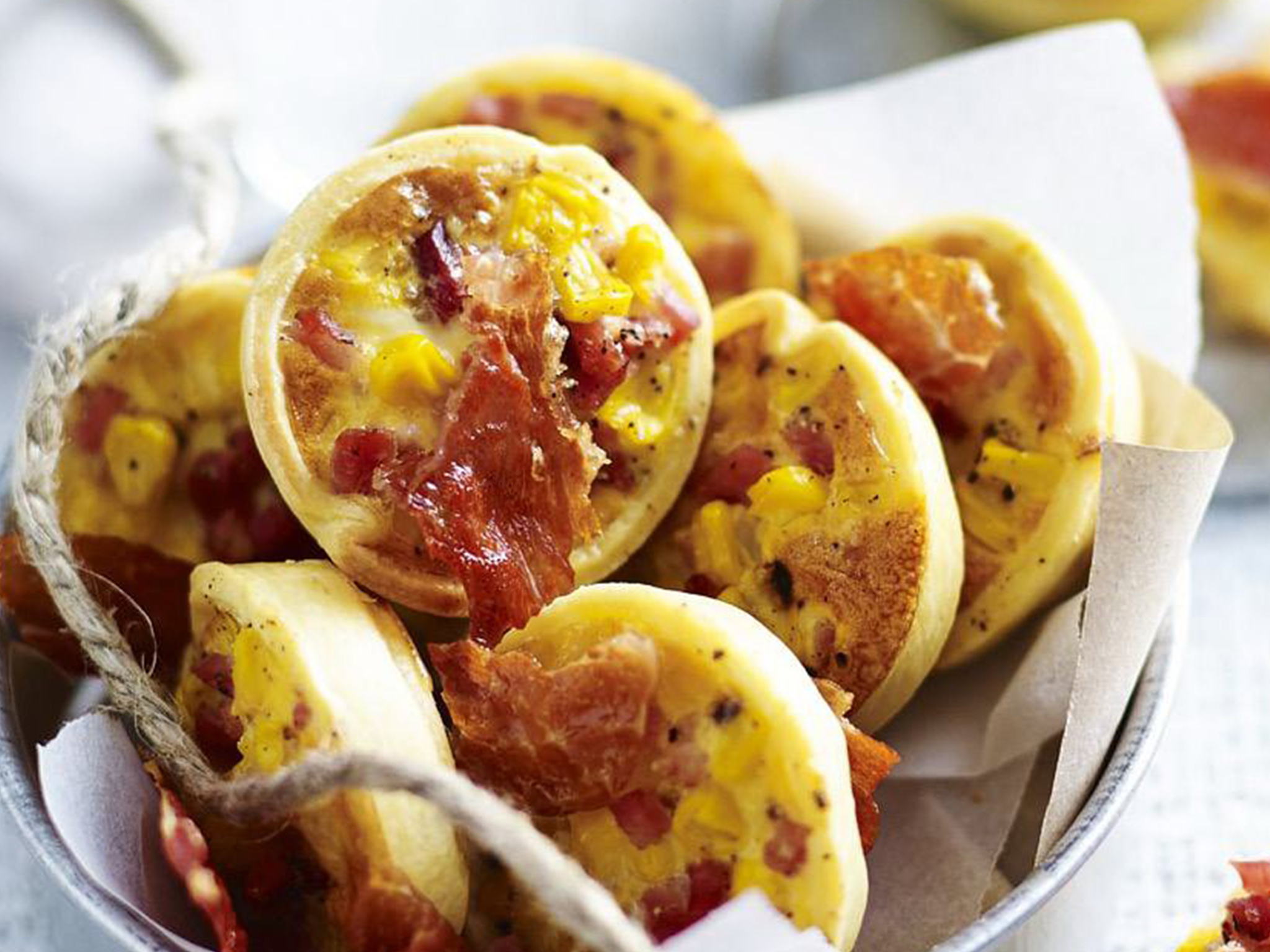 Mini ham and corn quiches | Women's Weekly Food