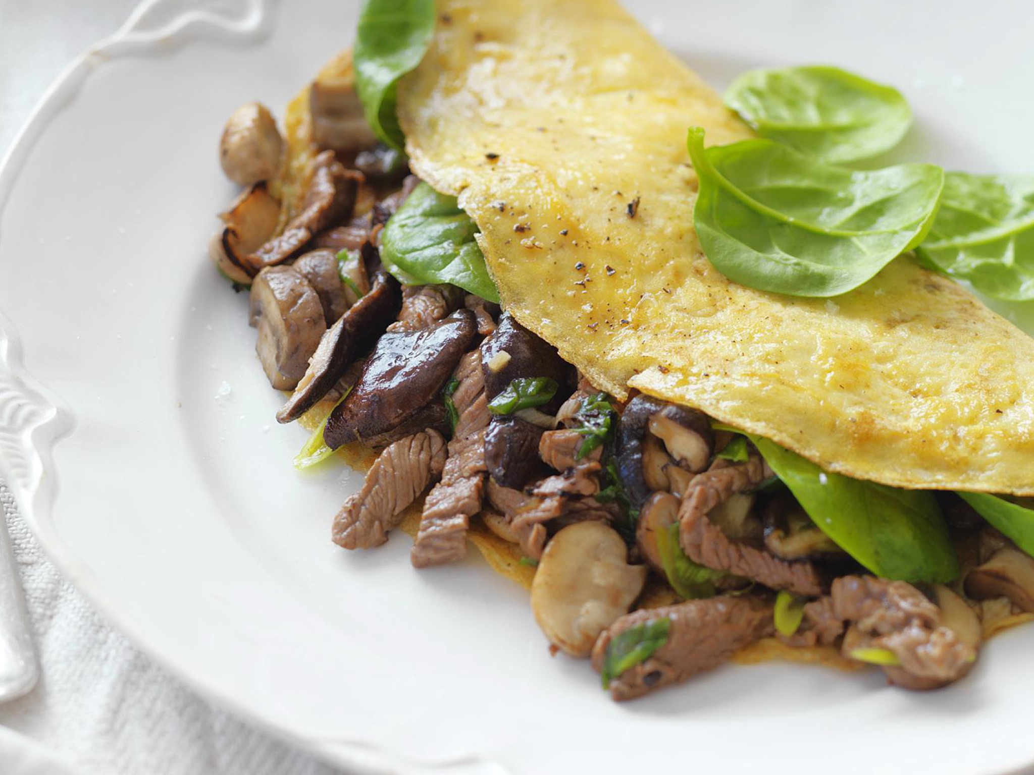 Beef and mushroom omelette | Women's Weekly Food