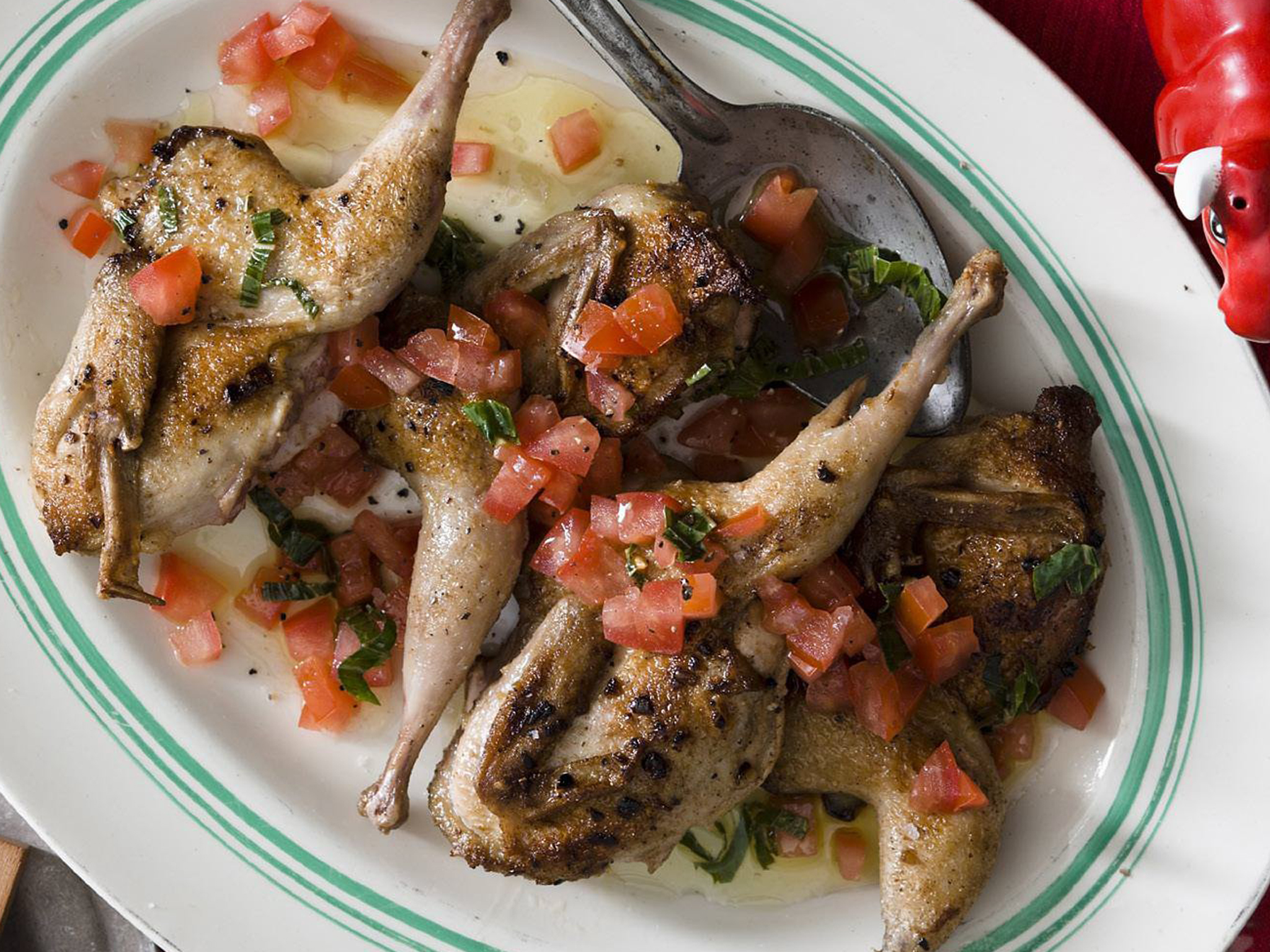Quail with tomatoes and mint dressing | Women's Weekly Food