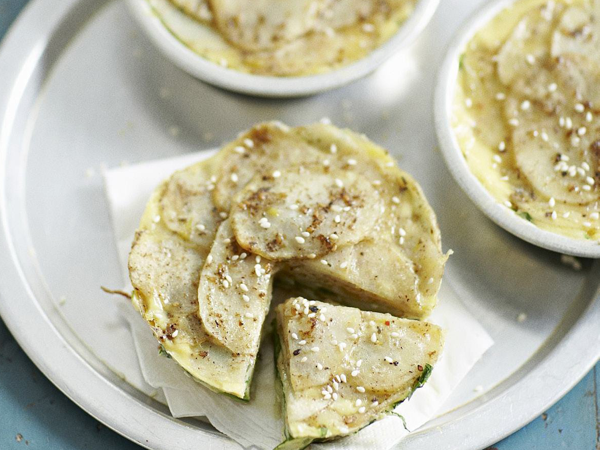 Potato, spinach and za'atar frittatas | Women's Weekly Food