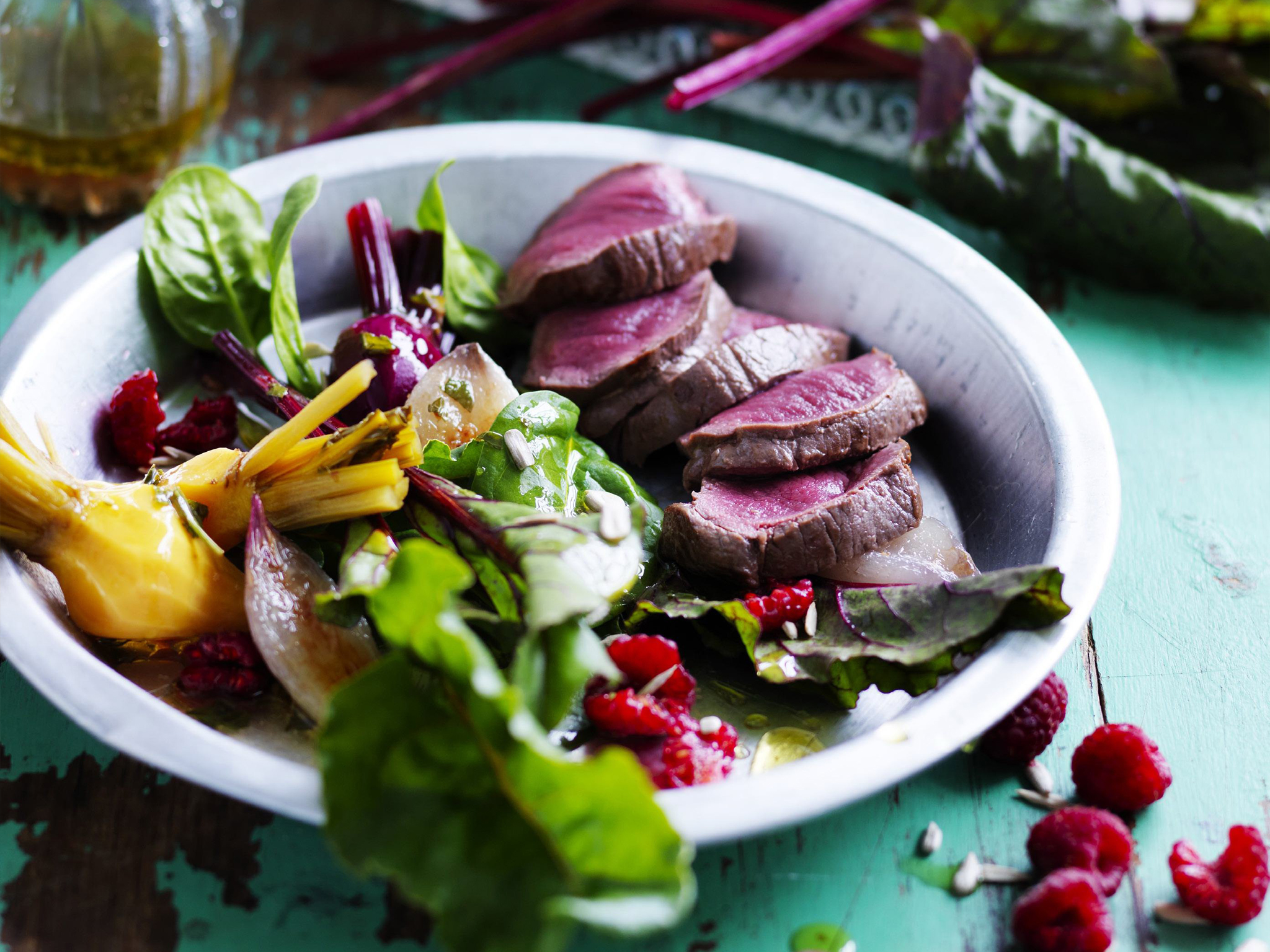 Venison with baby beet salad and raspberry vinaigrette | Women's Weekly ...