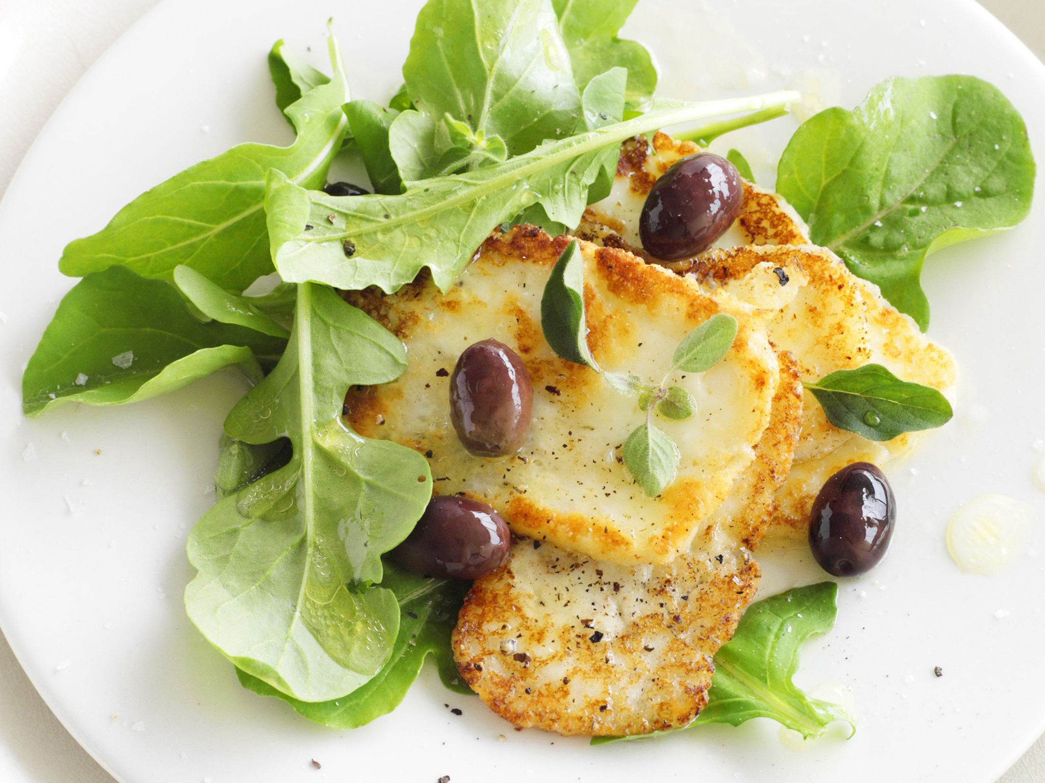 Haloumi with lemon, olives and oregano | Women's Weekly Food