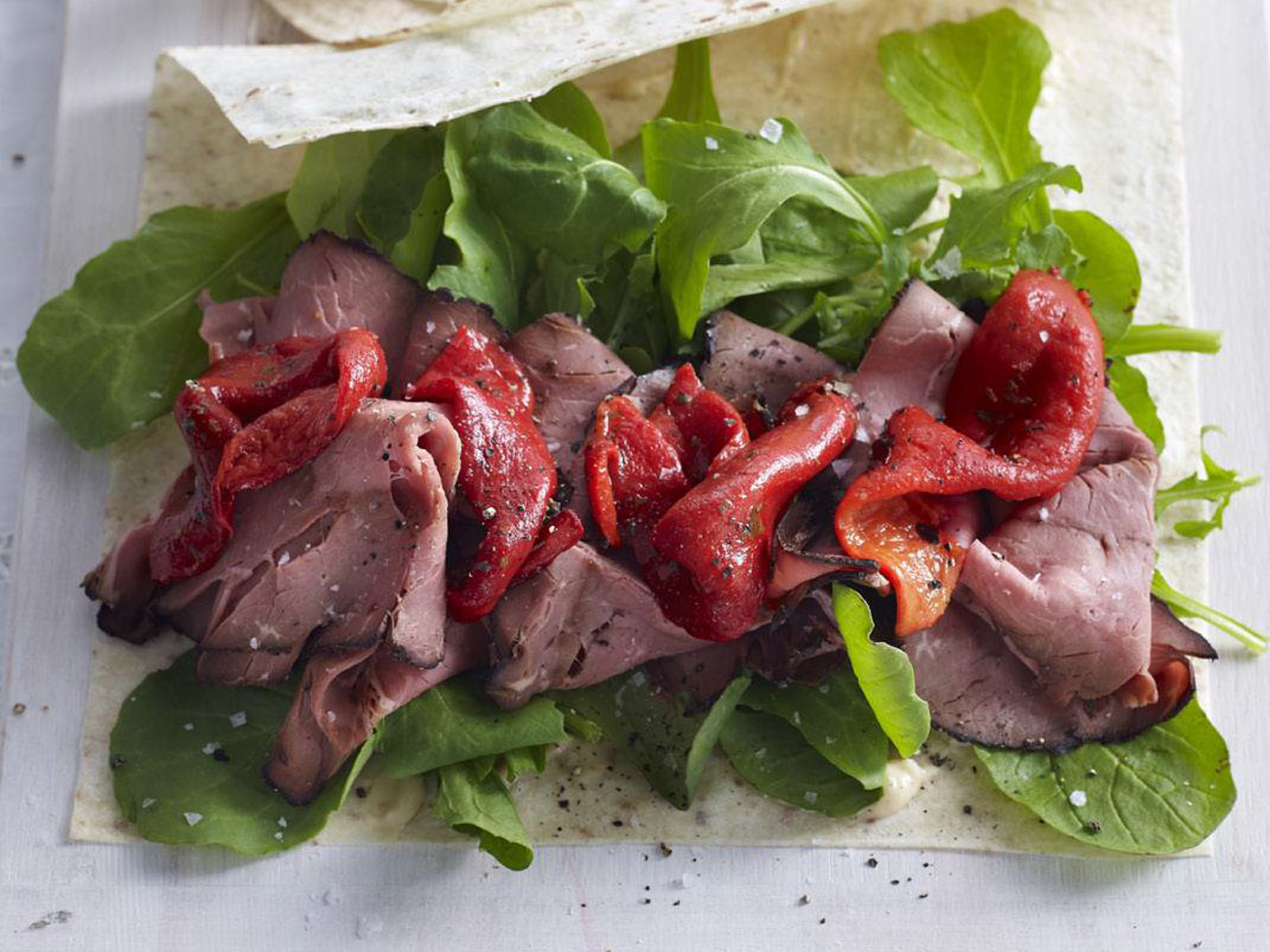Roast beef and horseradish cream wraps | Women's Weekly Food