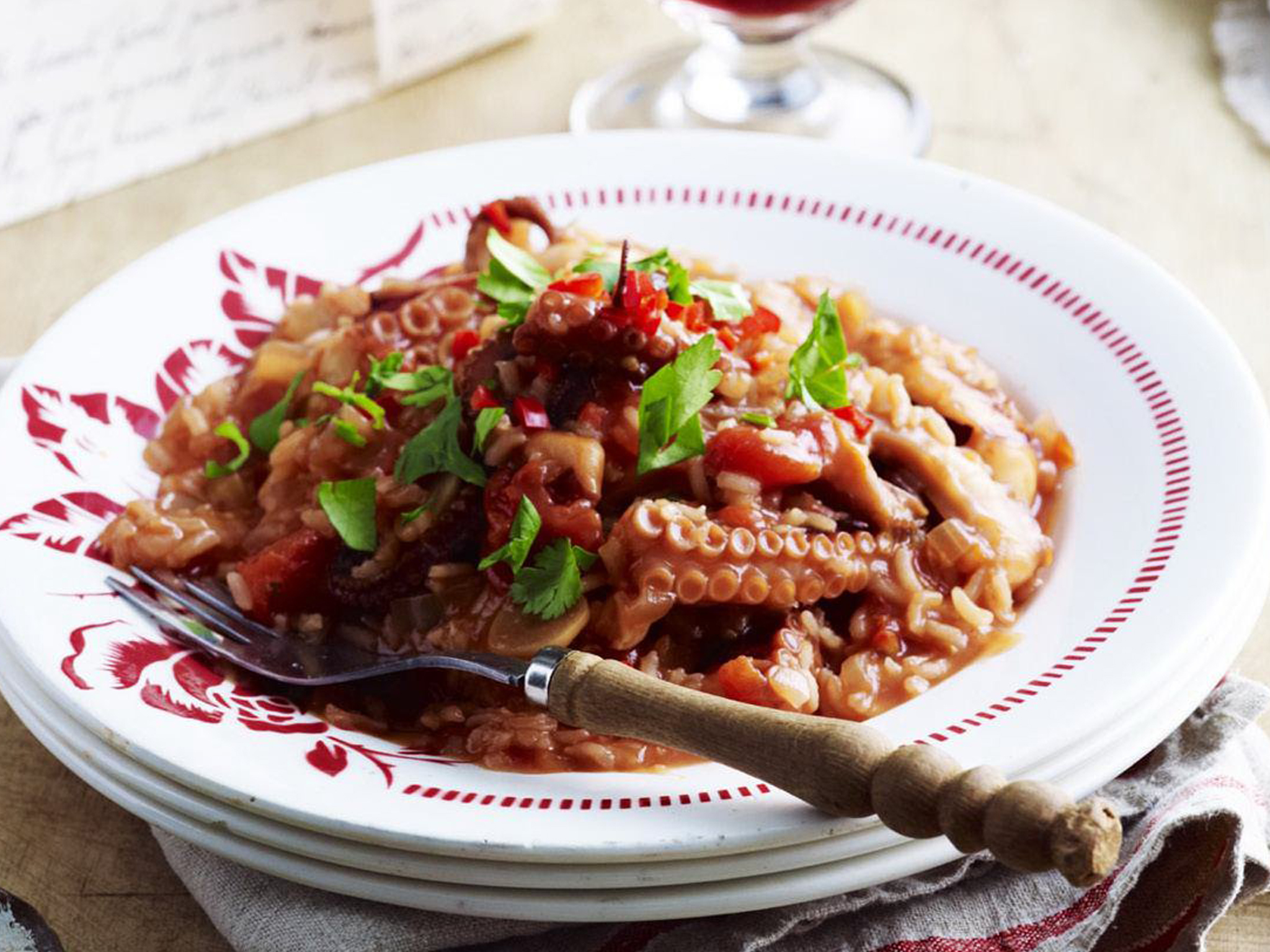 Octopus with chilli rice | Women's Weekly Food
