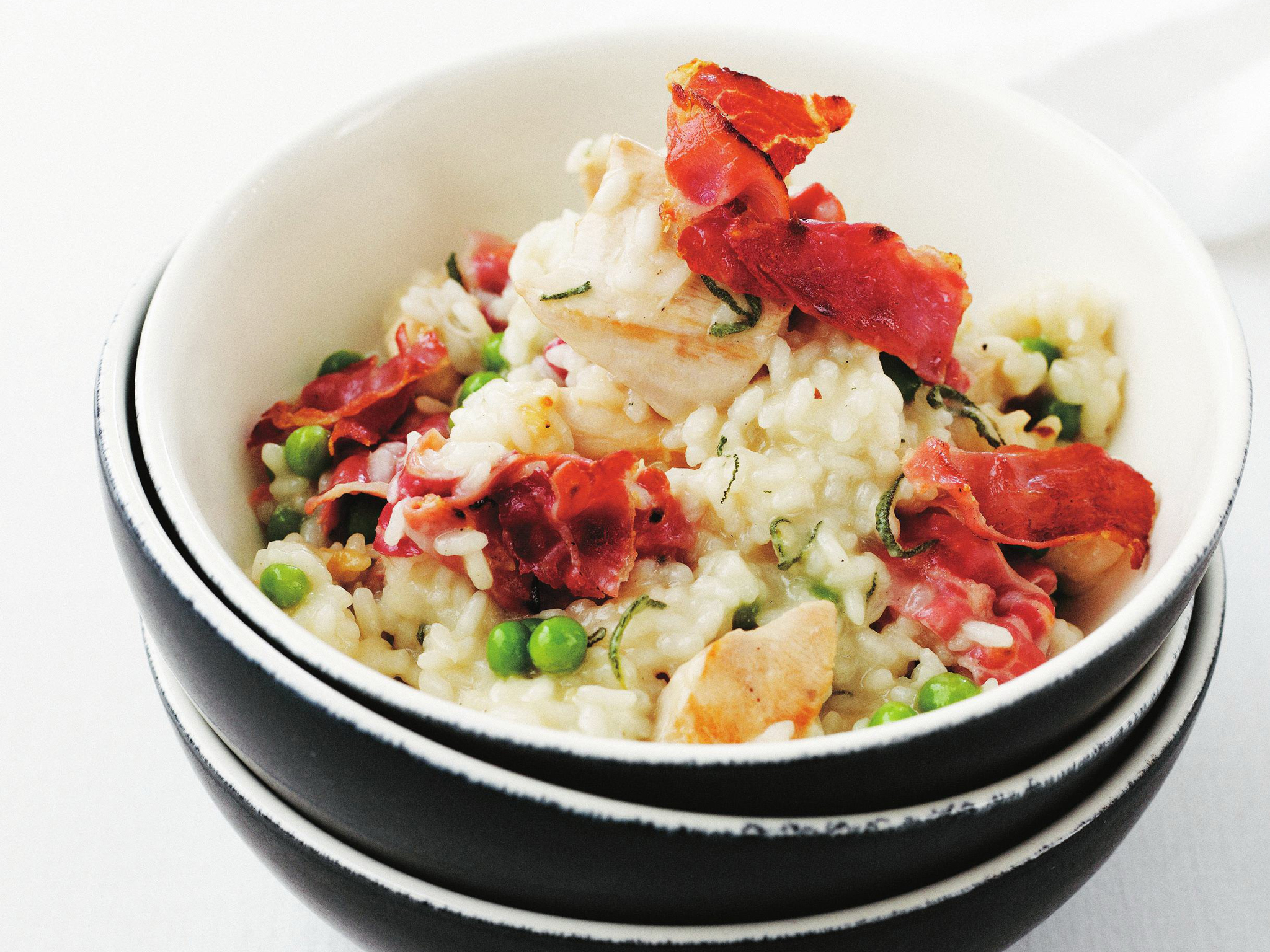 Chicken, pea, sage and prosciutto risotto | Women's Weekly Food