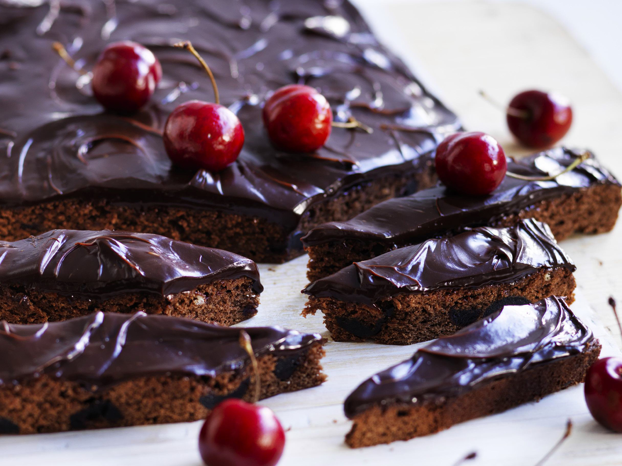 Black forest brownies with cherry chocolate ganache | Women's Weekly Food