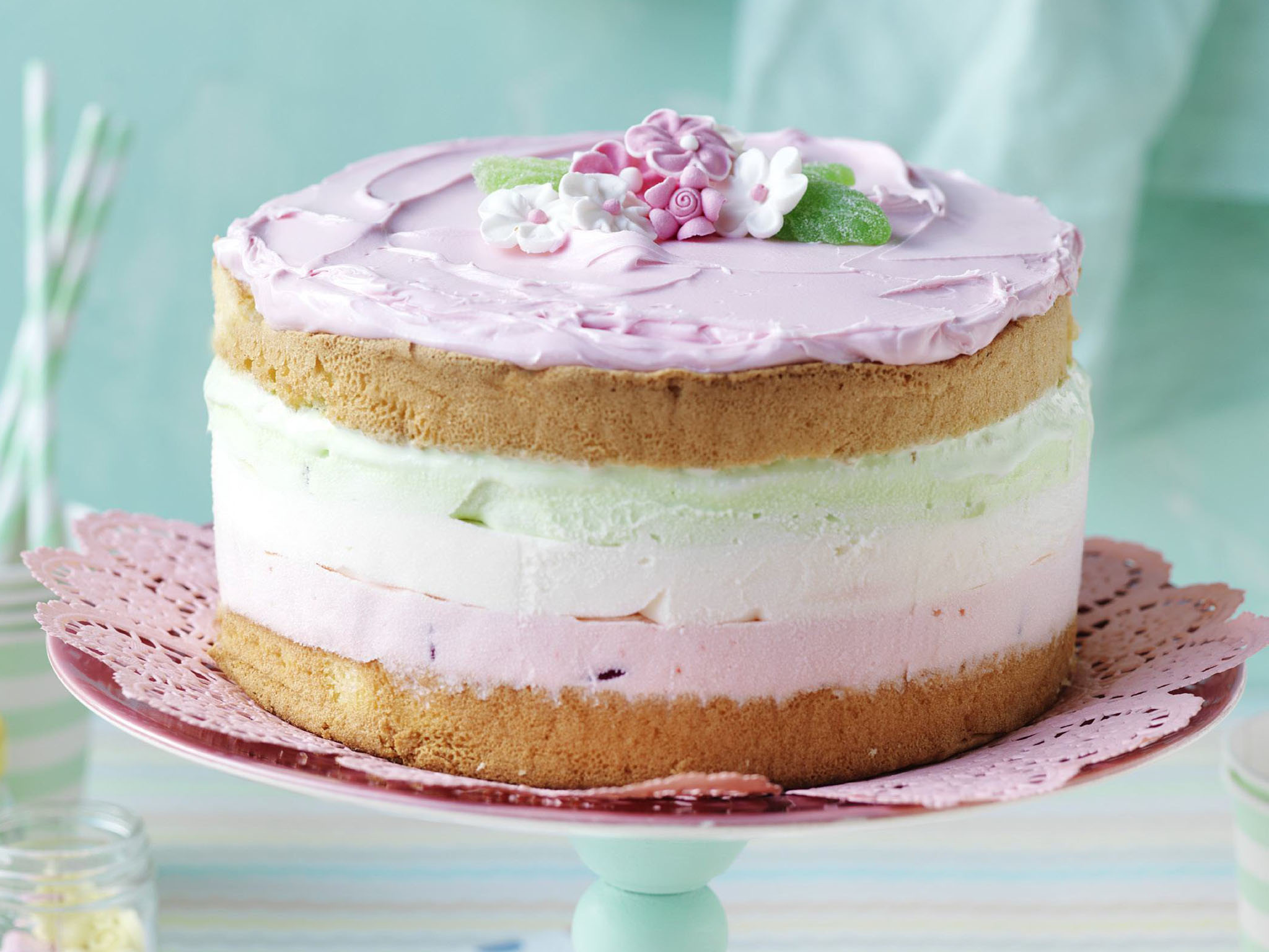 Minty raspberry ice-cream cake | Women's Weekly Food