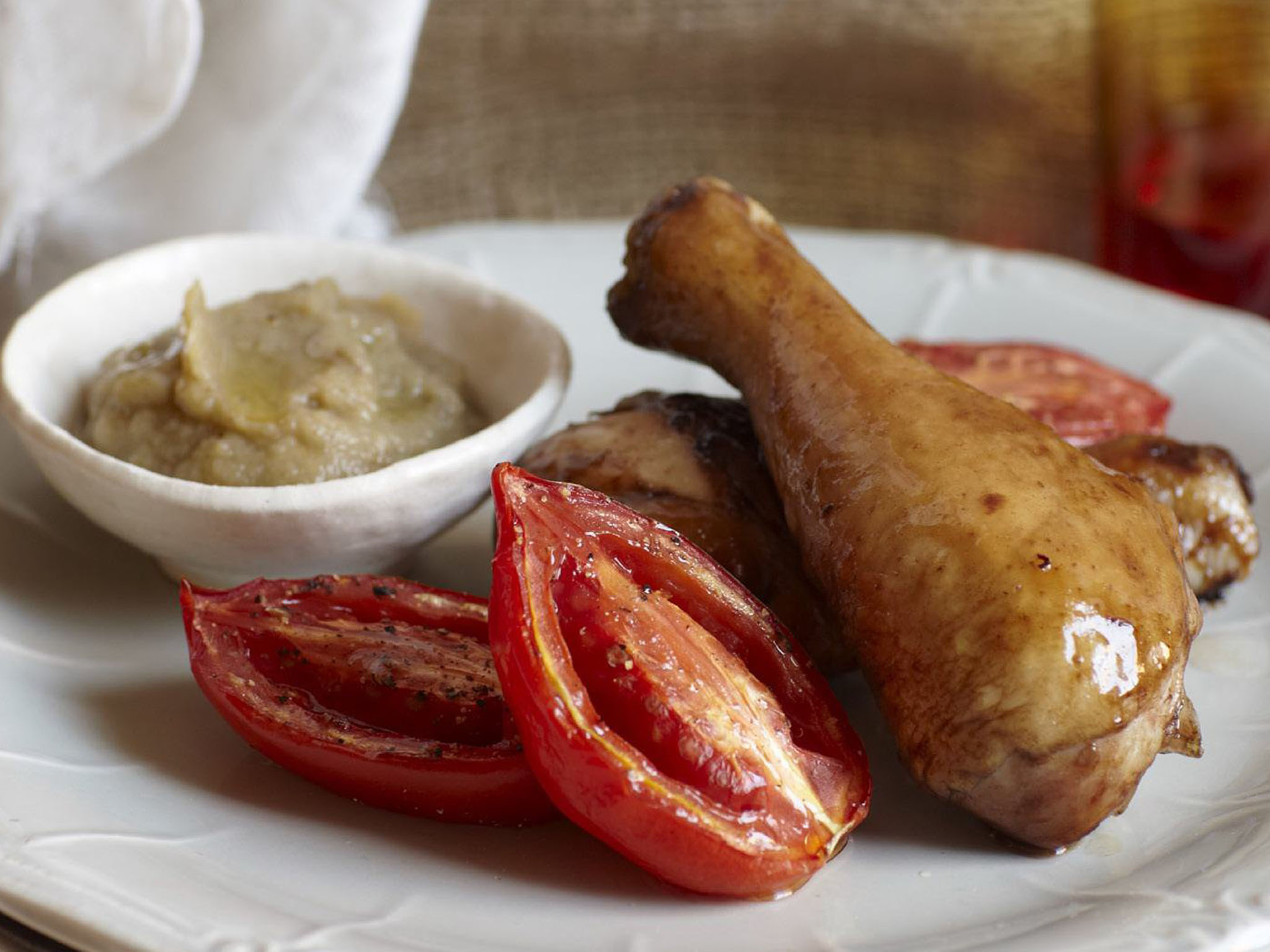 Balsamic chicken with eggplant purée | Women's Weekly Food