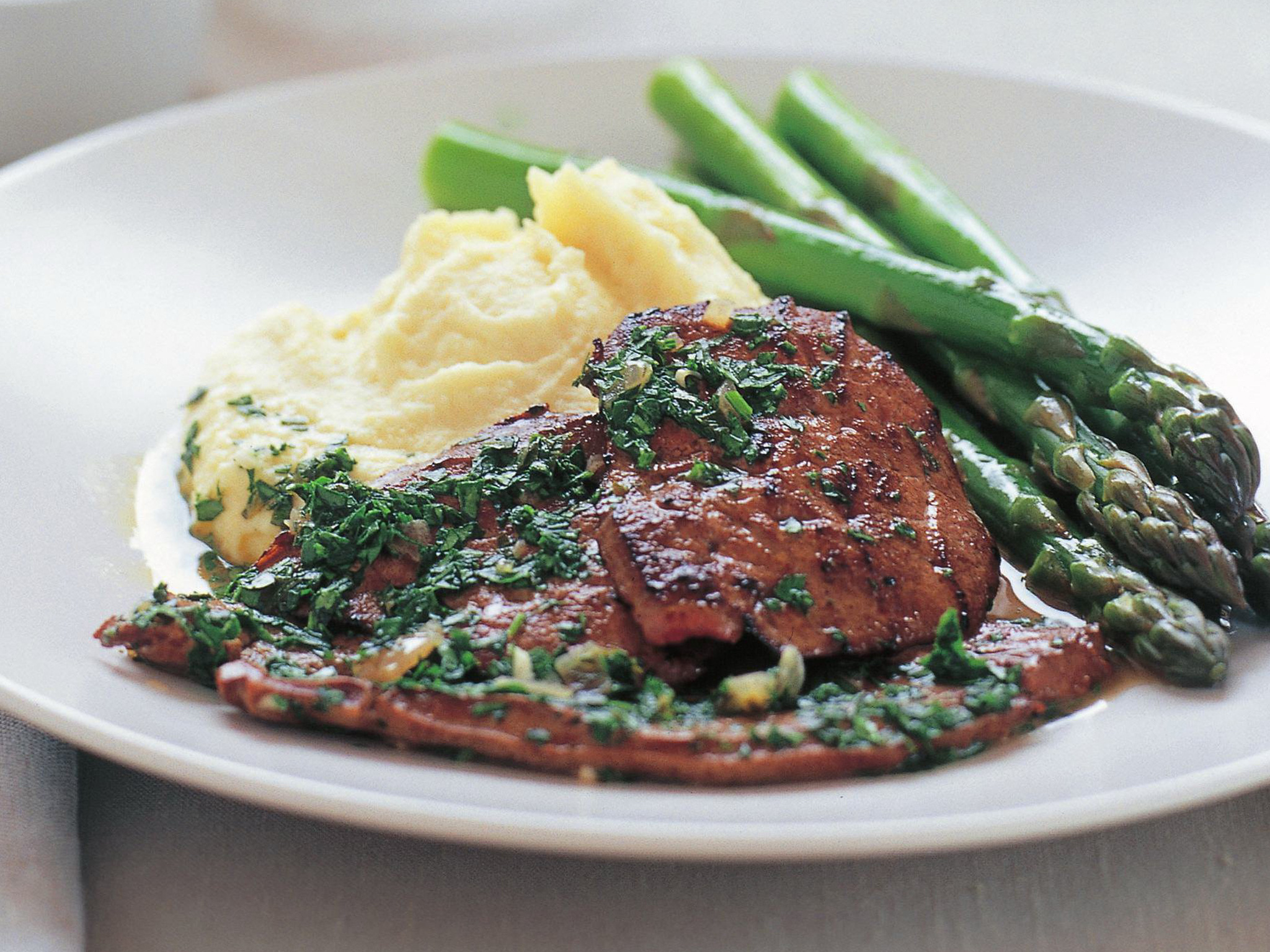Seared calves liver with persillade and parsnip mash | Women's Weekly Food