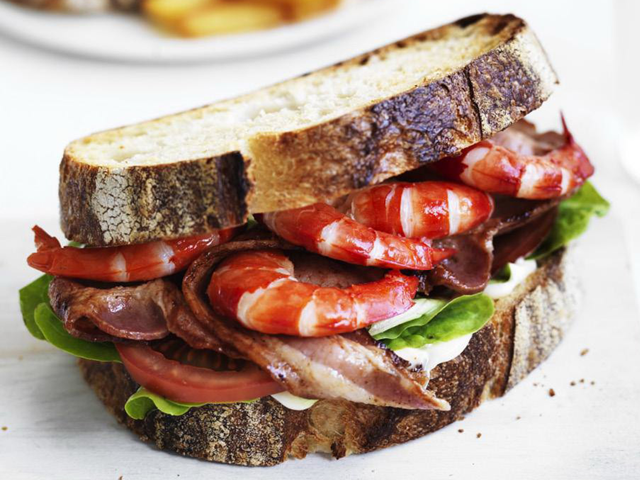 Prawn club sandwich with chips | Women's Weekly Food