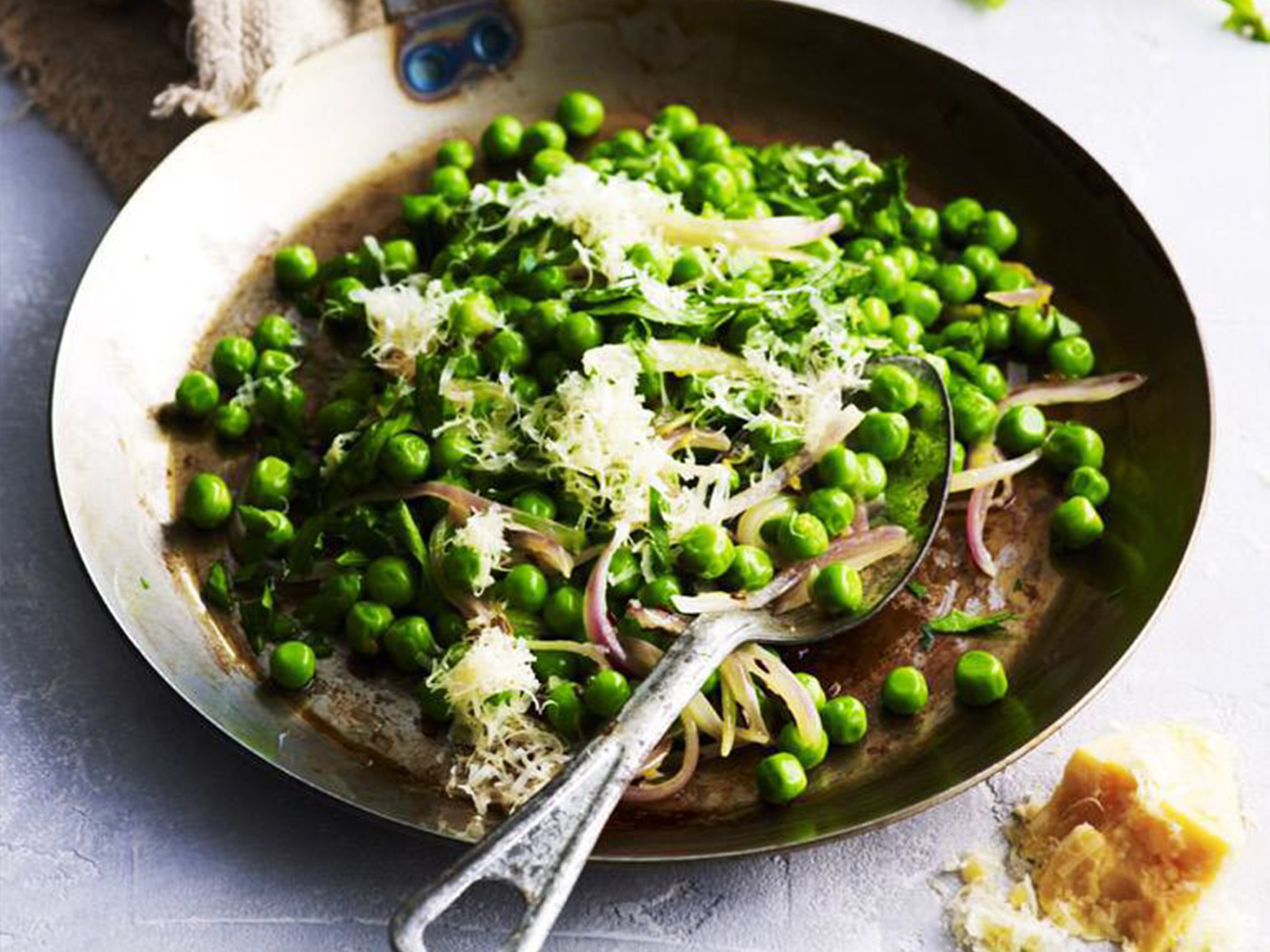 Fresh peas, caraway and parmesan | Women's Weekly Food