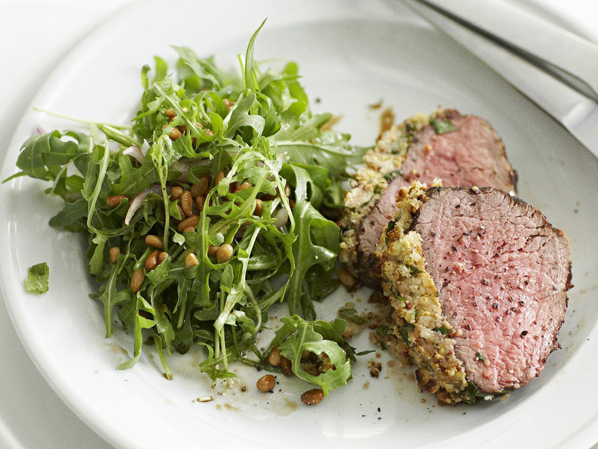 Beef fillet with herb and mustard crust | Women's Weekly Food