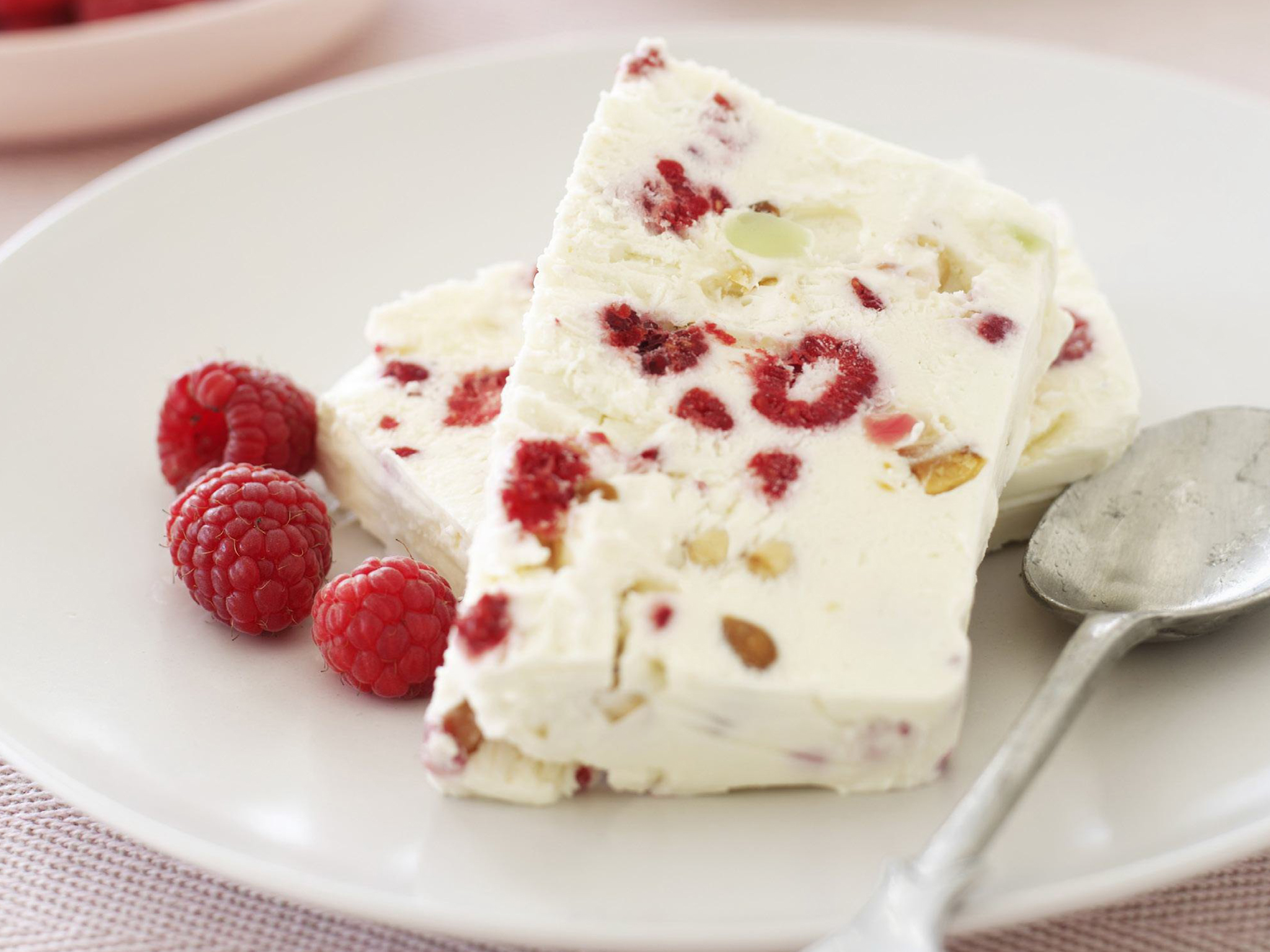 Raspberry nougat frozen parfait | Women's Weekly Food