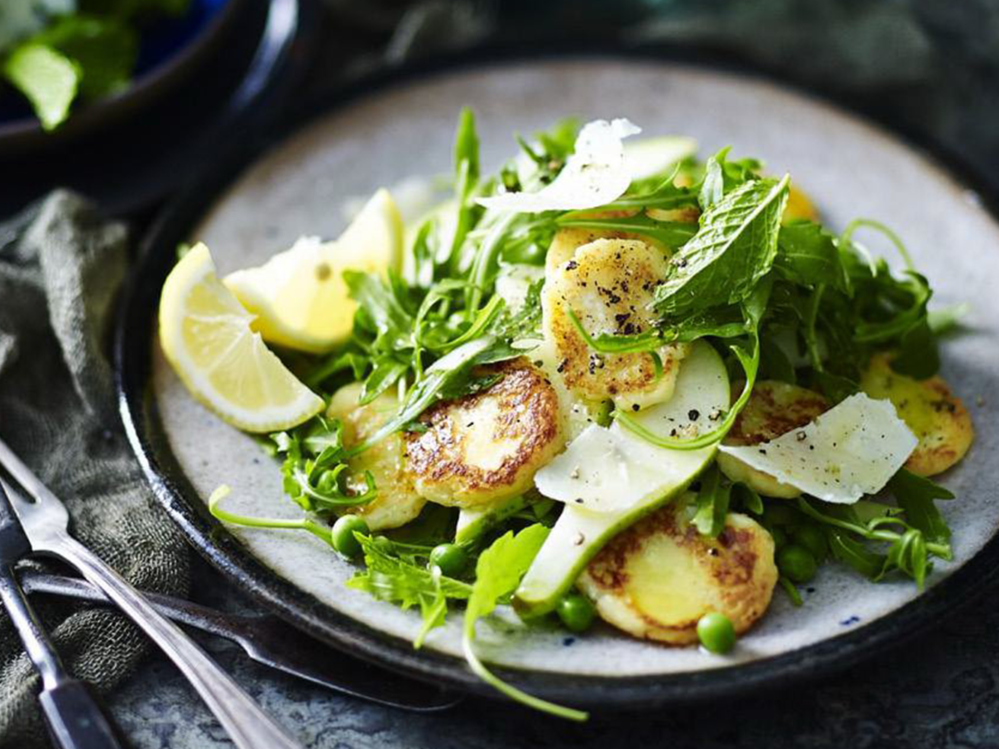 Rocket, pear & ricotta fritter salad | Women's Weekly Food