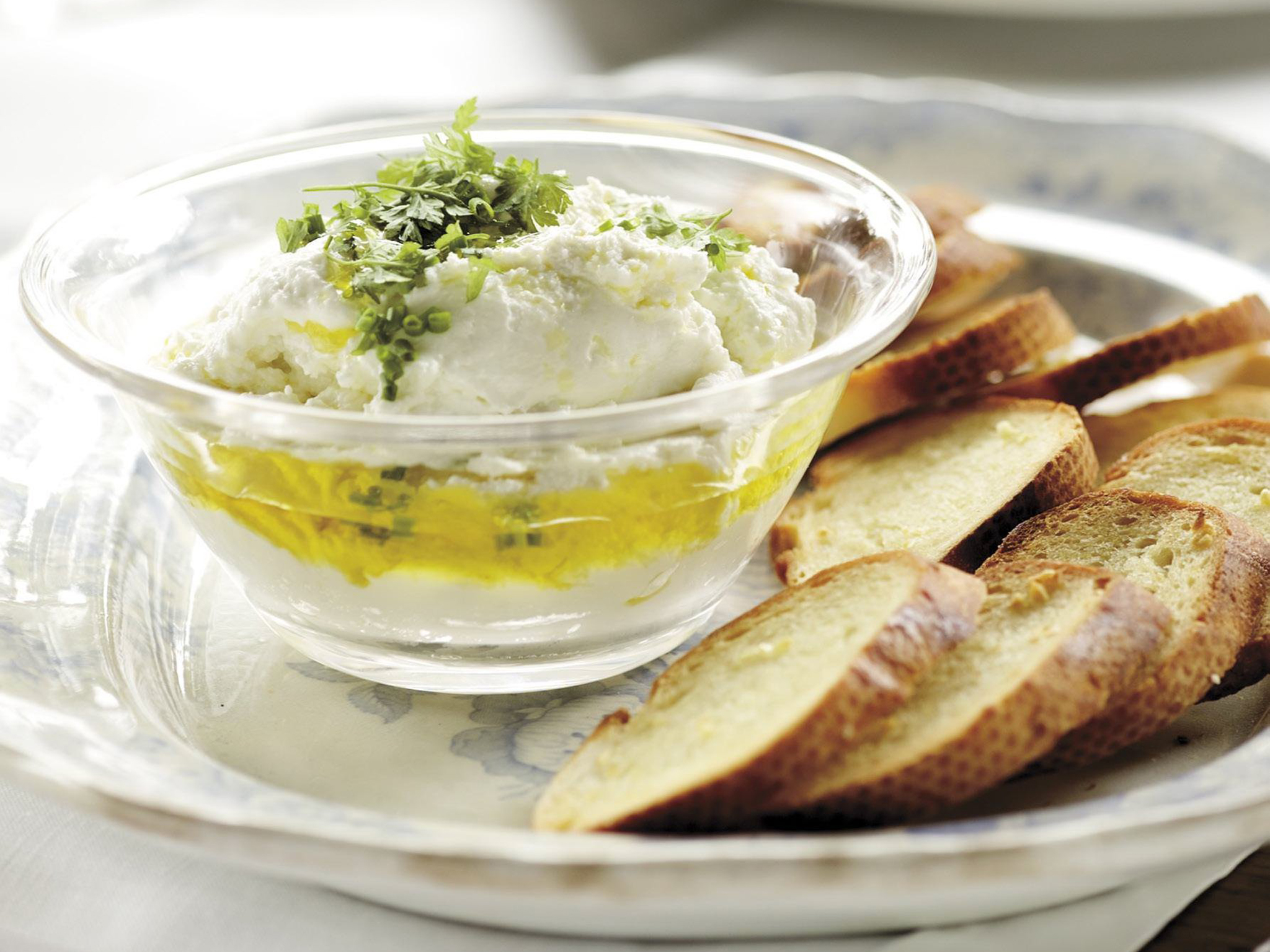 Goat cheese croûtes with herbs | Women's Weekly Food