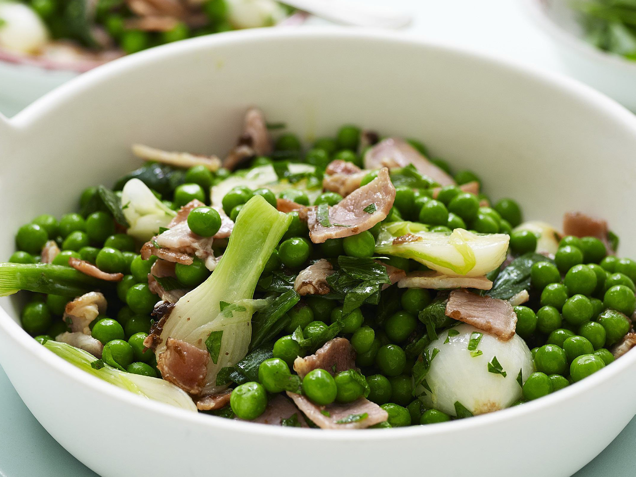 Braised peas with spring onion and bacon | Women's Weekly Food