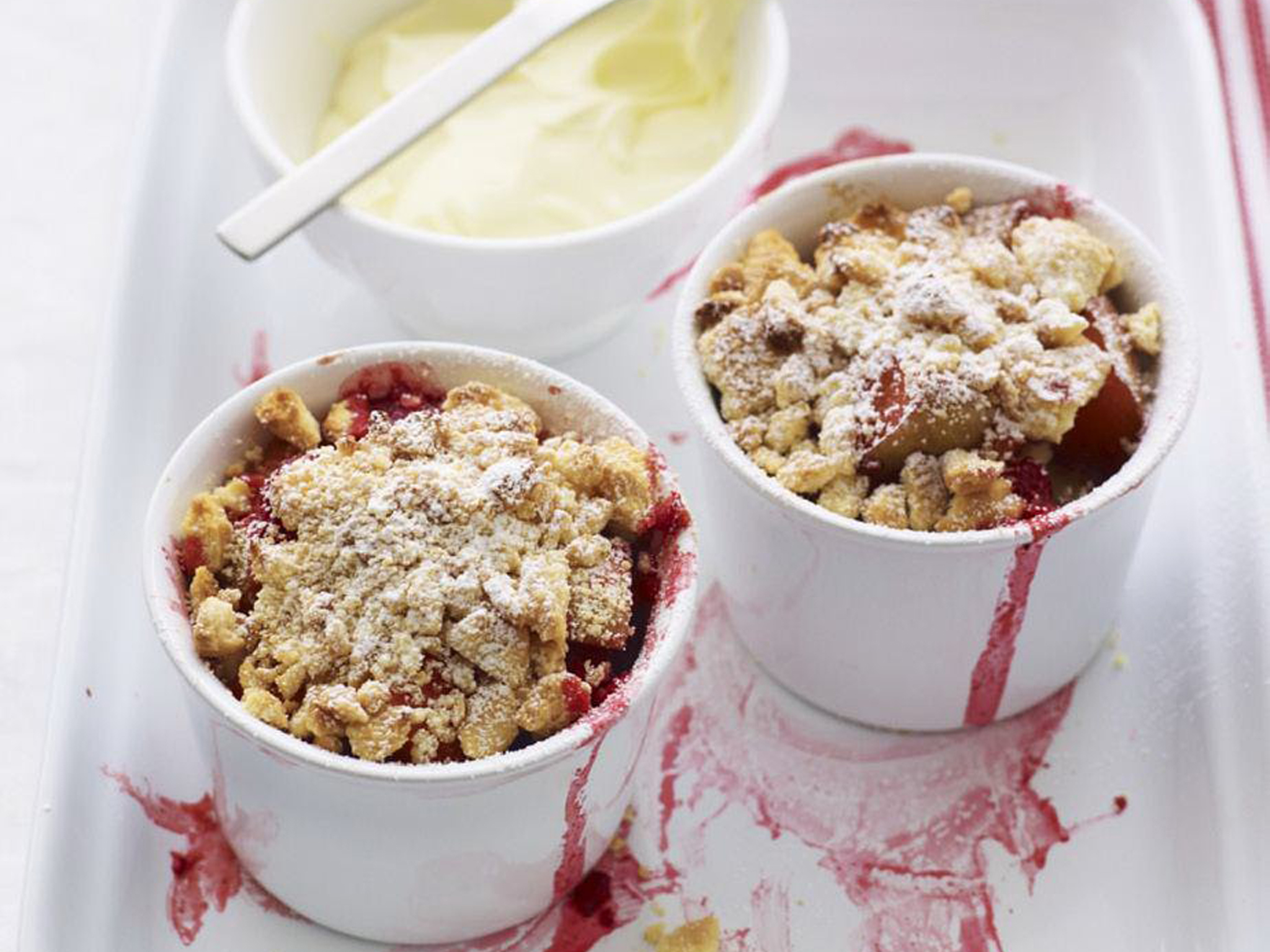Apple and raspberry crumbles | Women's Weekly Food