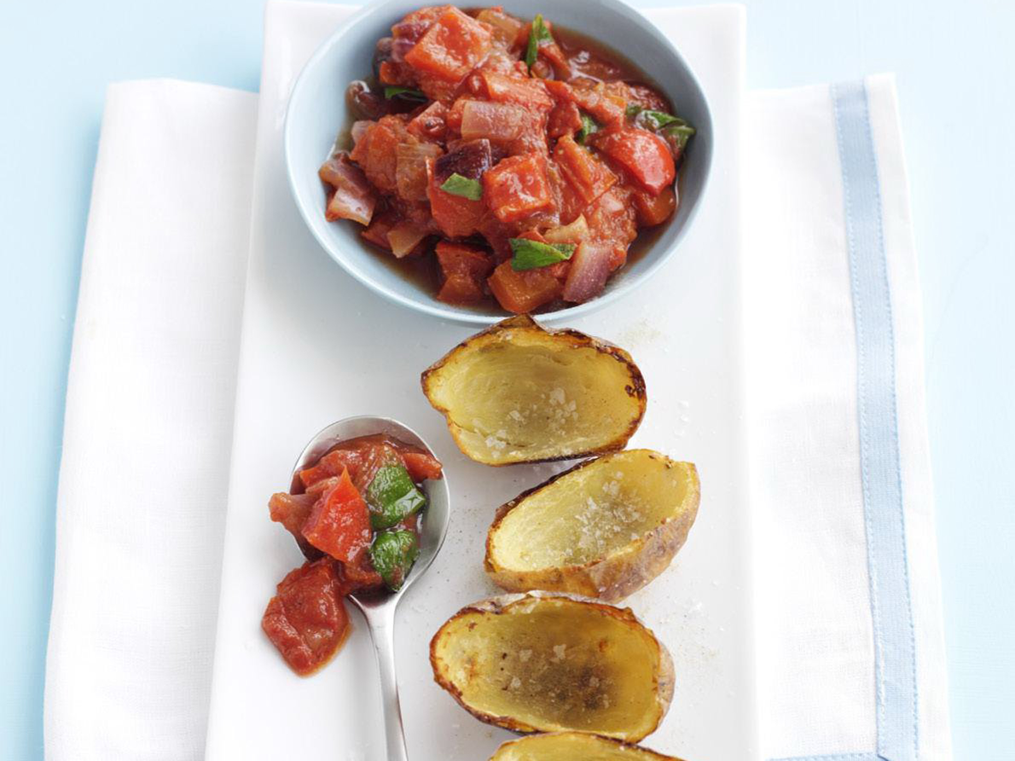 Potato skins with tomato salsa | Women's Weekly Food