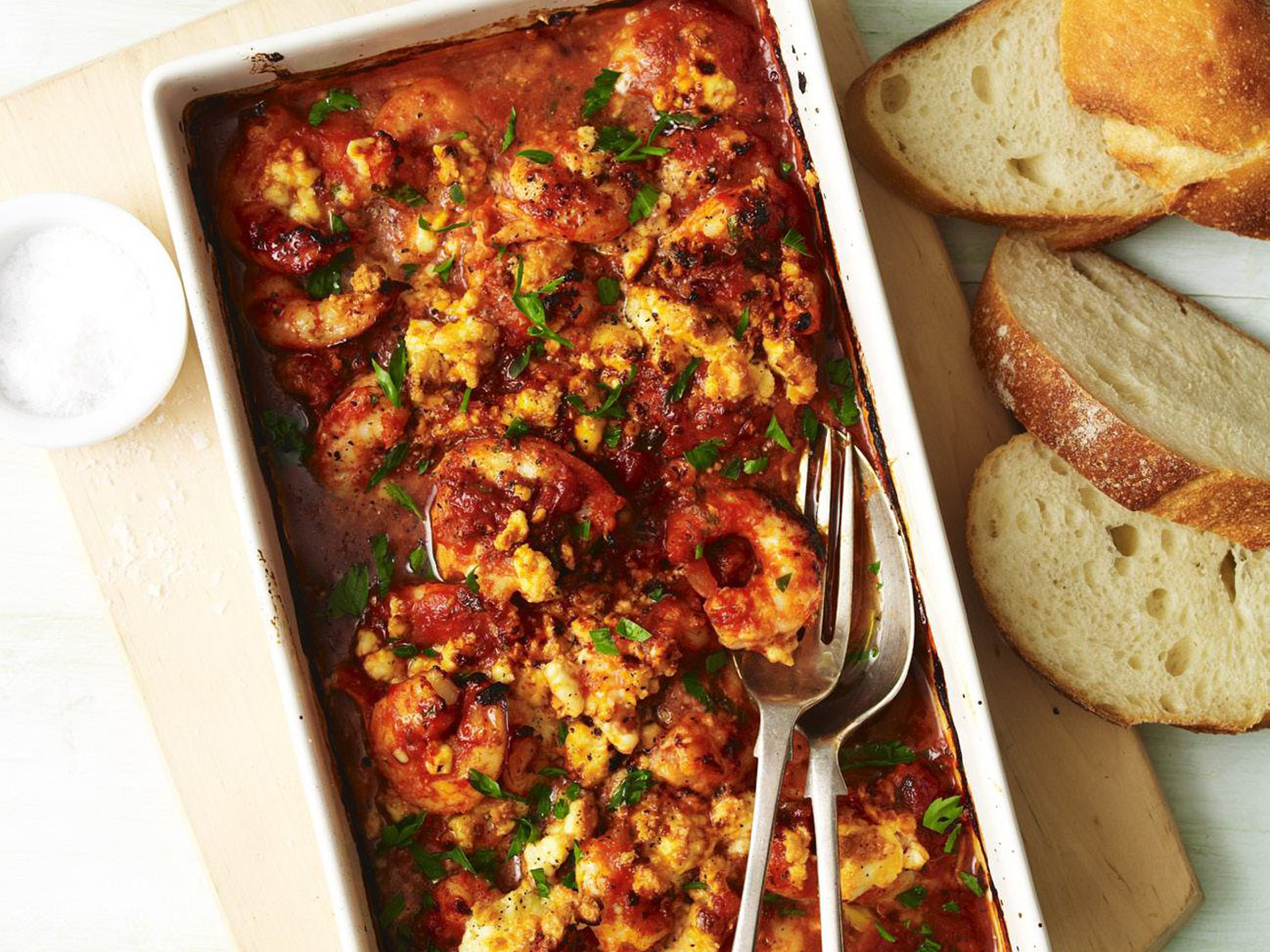Prawns and fetta in garlic tomato sauce | Women's Weekly Food