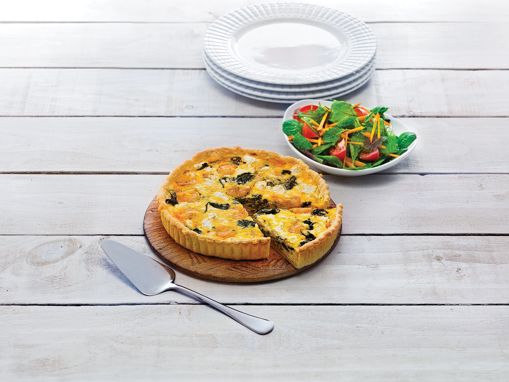 Prawn and spinach tart | Women's Weekly Food