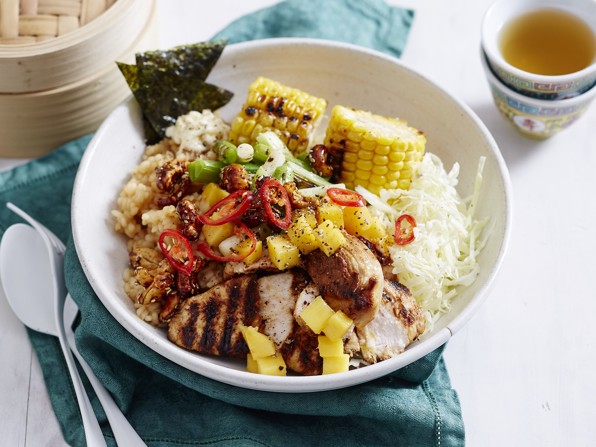 Charred chicken poke bowl | Women's Weekly Food