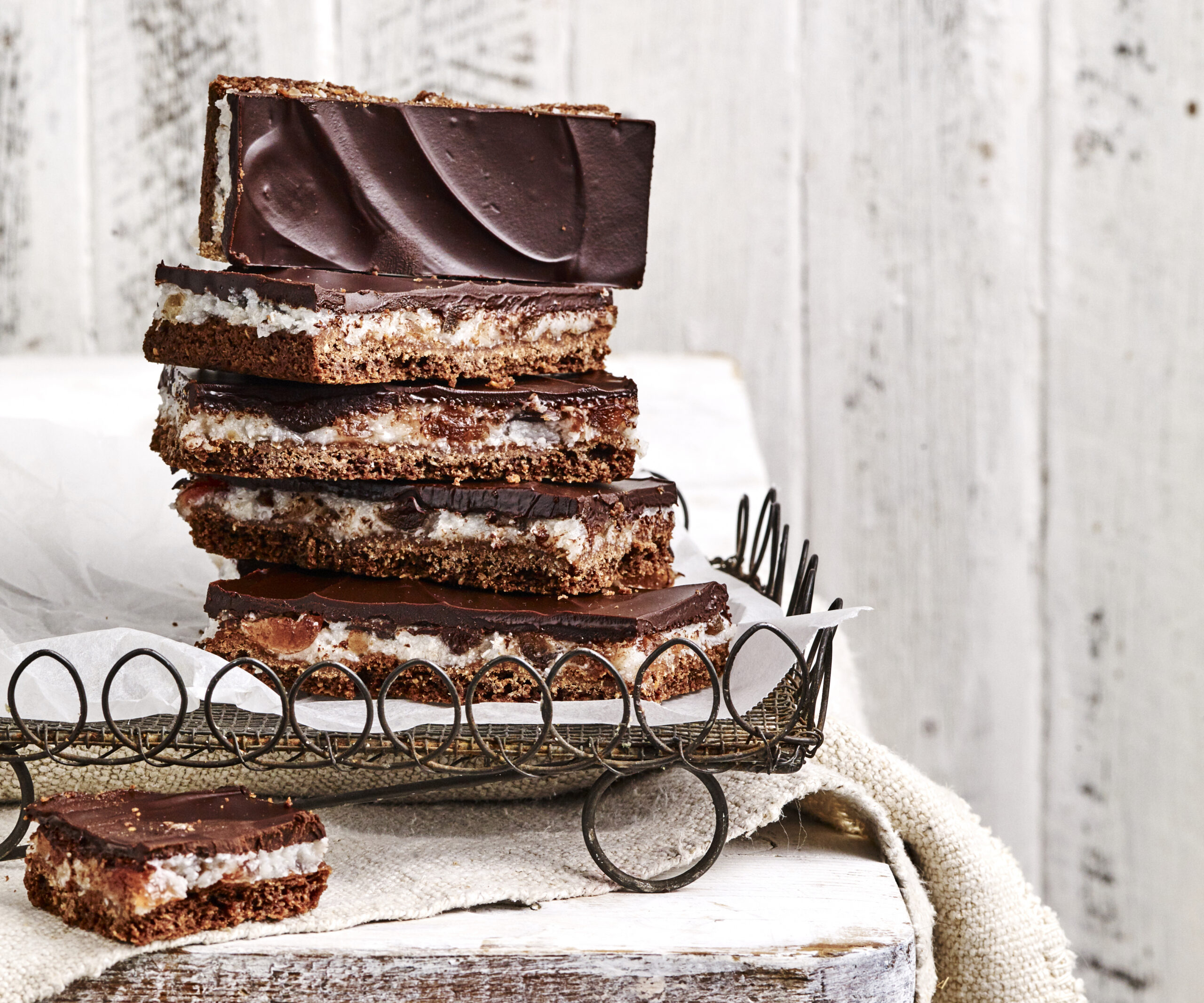 Choc-cherry coconut slice | Women's Weekly Food