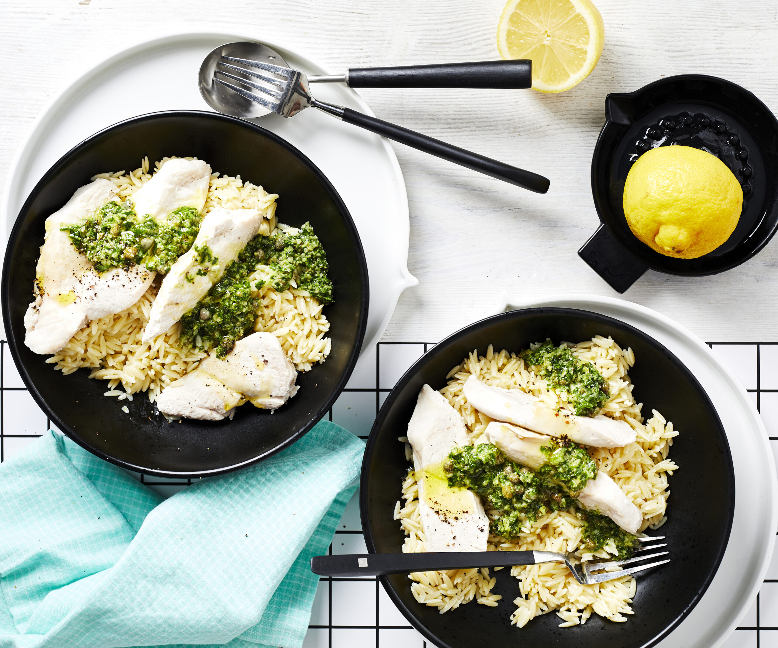 Thermomix risoni with chicken and salsa verde | Women's Weekly Food