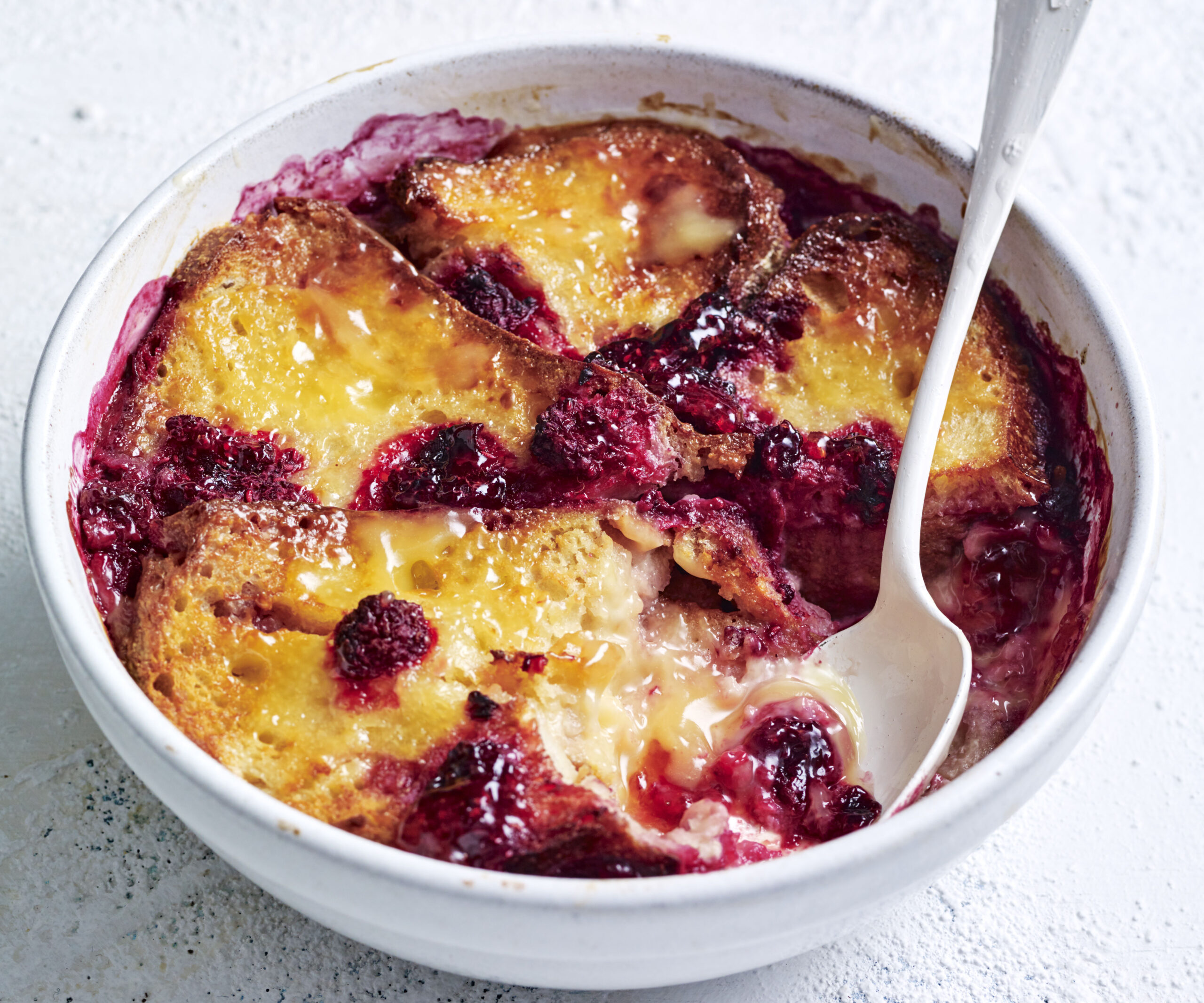 Air fryer lemon curd and raspberry bread and butter pudding | Women's ...