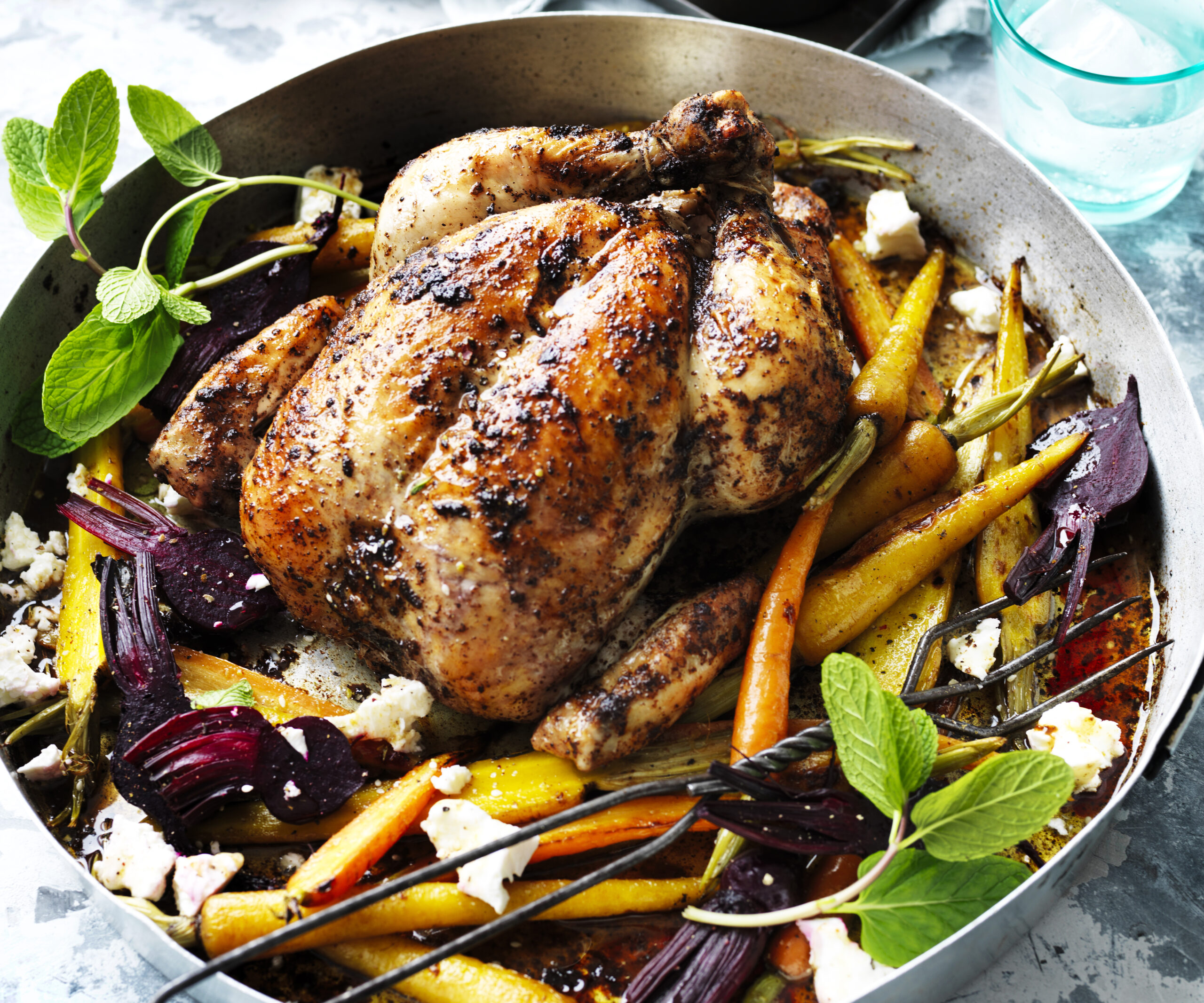 Roasted sumac chicken with baby vegetables | Women's Weekly Food
