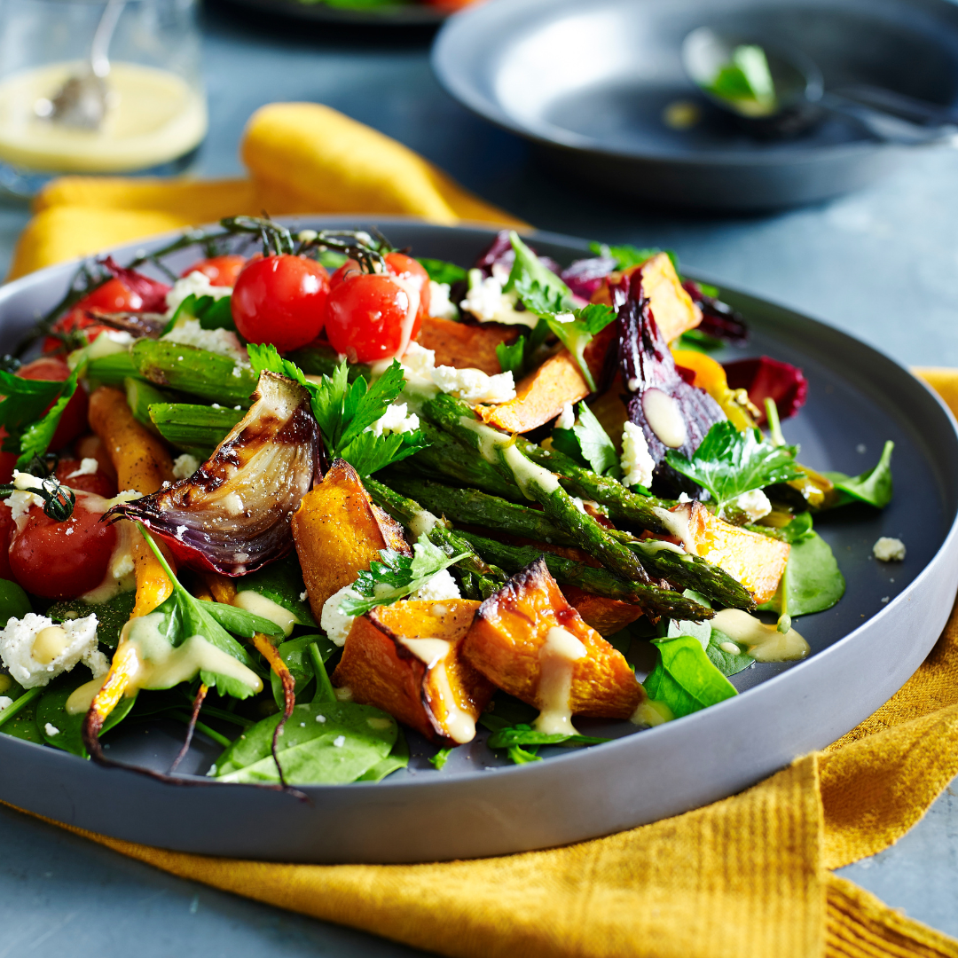 Roast vegetable salad with garlic mustard dressing | Women's Weekly Food