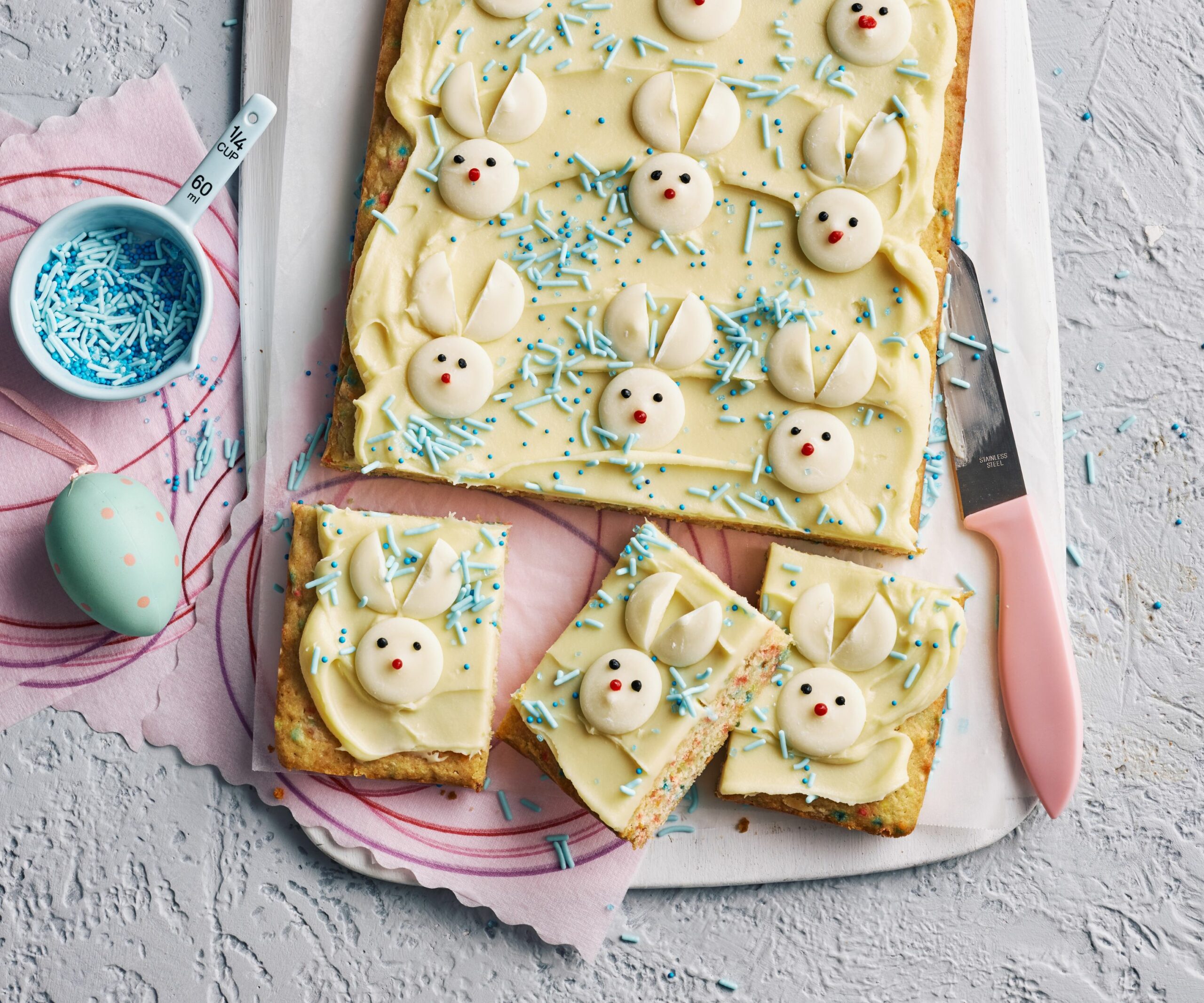 Easter bunny funfetti blondie | Women's Weekly Food