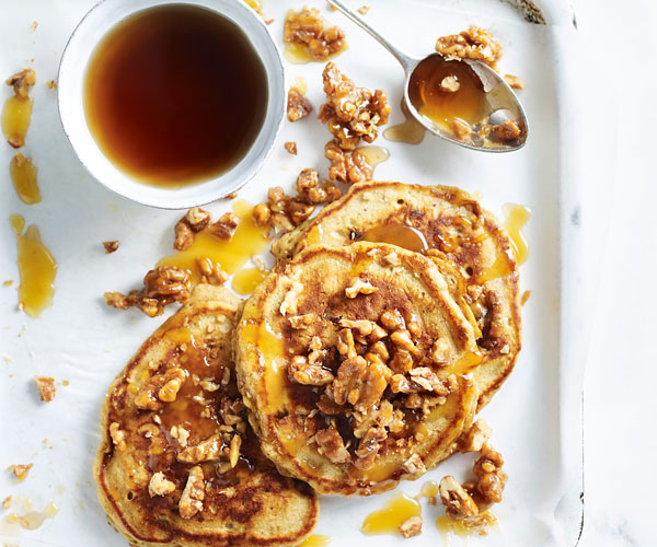 Sticky date pancakes and candied walnuts | Women's Weekly Food